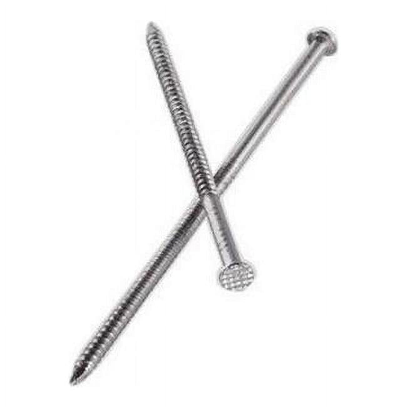 10D 3 in. Stainless Steel Nail with Round Head Deck Ring Shank, 1 lbs ...