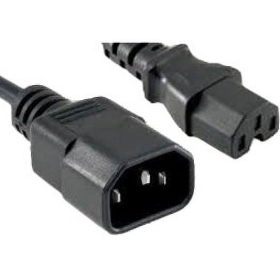 10FT 14AWG BLACK POWER CORD C14-C14 15AMP 250V SJT JACKET - Walmart.com