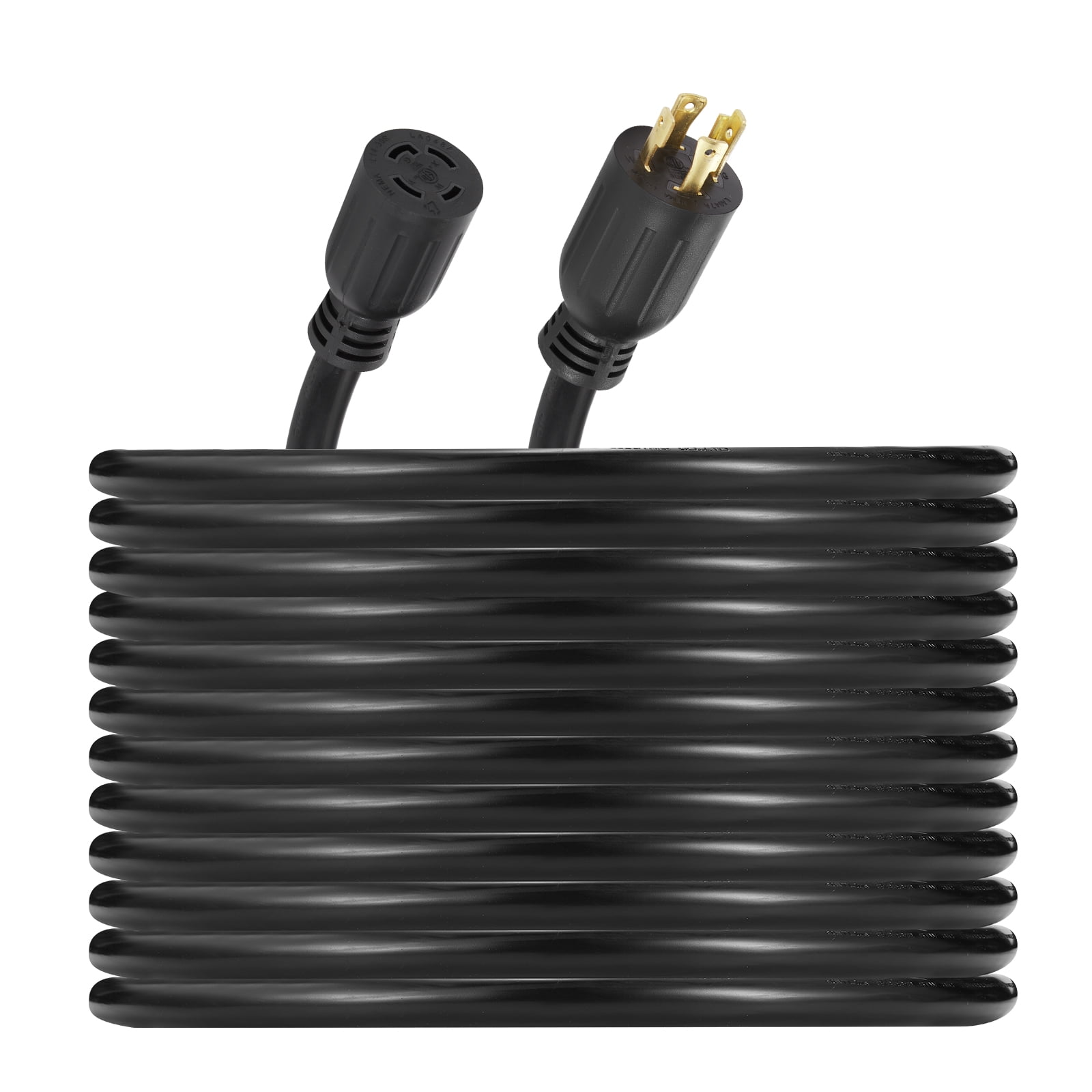 10FT 30 Amp Generator Extension Cord, L14-30P to L14-30R Connector, 10 ...