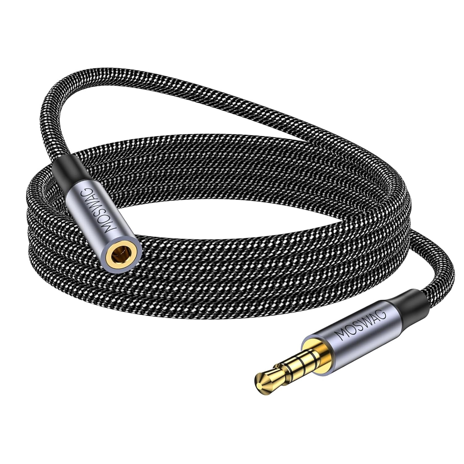 10FT/3Meter Long 3.5mm Extension TRRS 4-Pole Headphone Cable Male to ...