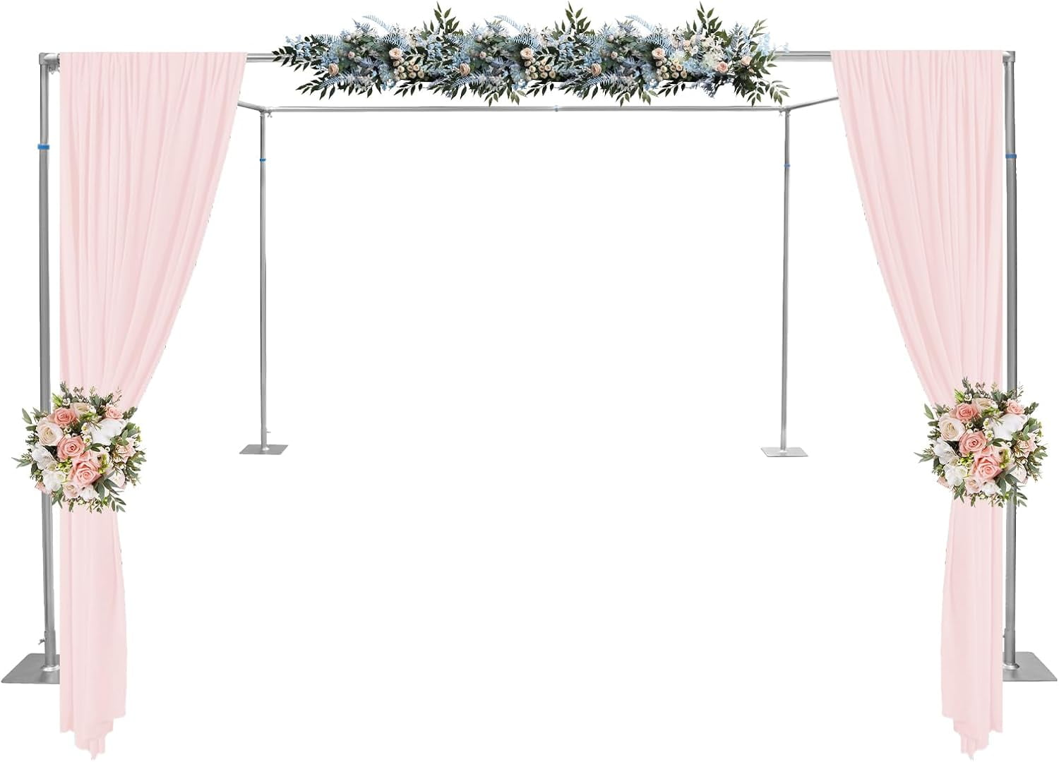 10FT Adjustable 4 Post Height Canopy Mandap Hardware Kit Heavy Duty ...