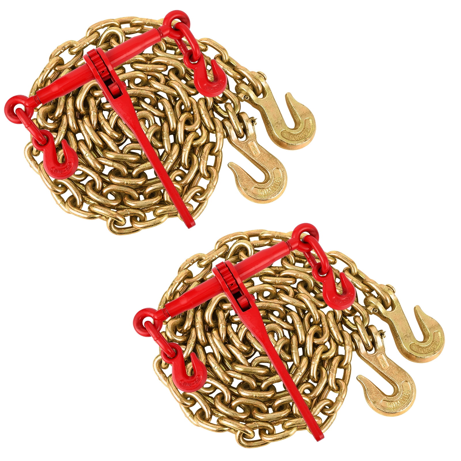 10FT Chain Binder with 2 Binders and 2 Chains, Grade 70, Load Binder ...