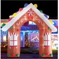 10FT Christmas Inflatables Gingerbread House Archway Outdoor ...