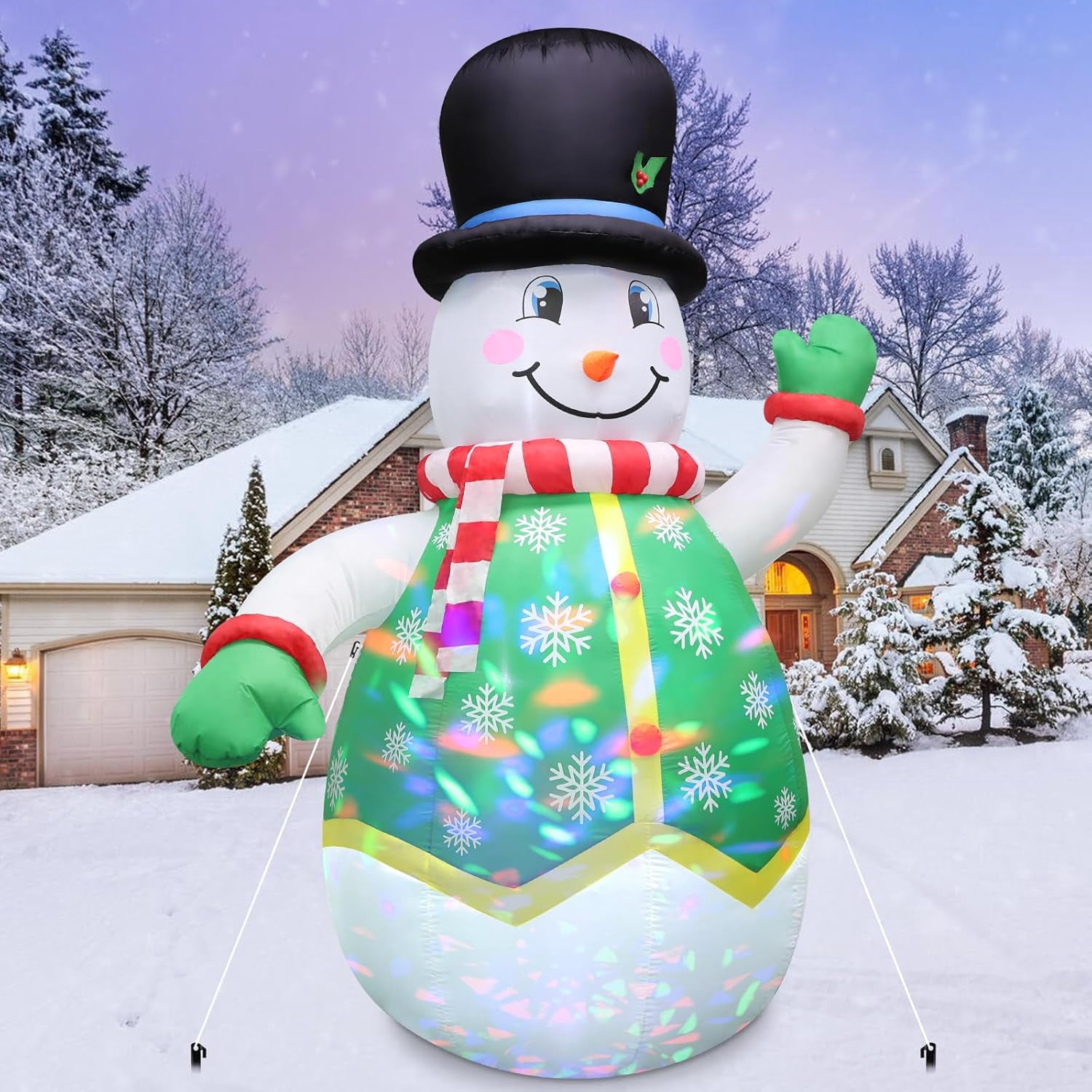 10FT Christmas Inflatables Snowman Outdoor Decorations, Blow Up Yard ...