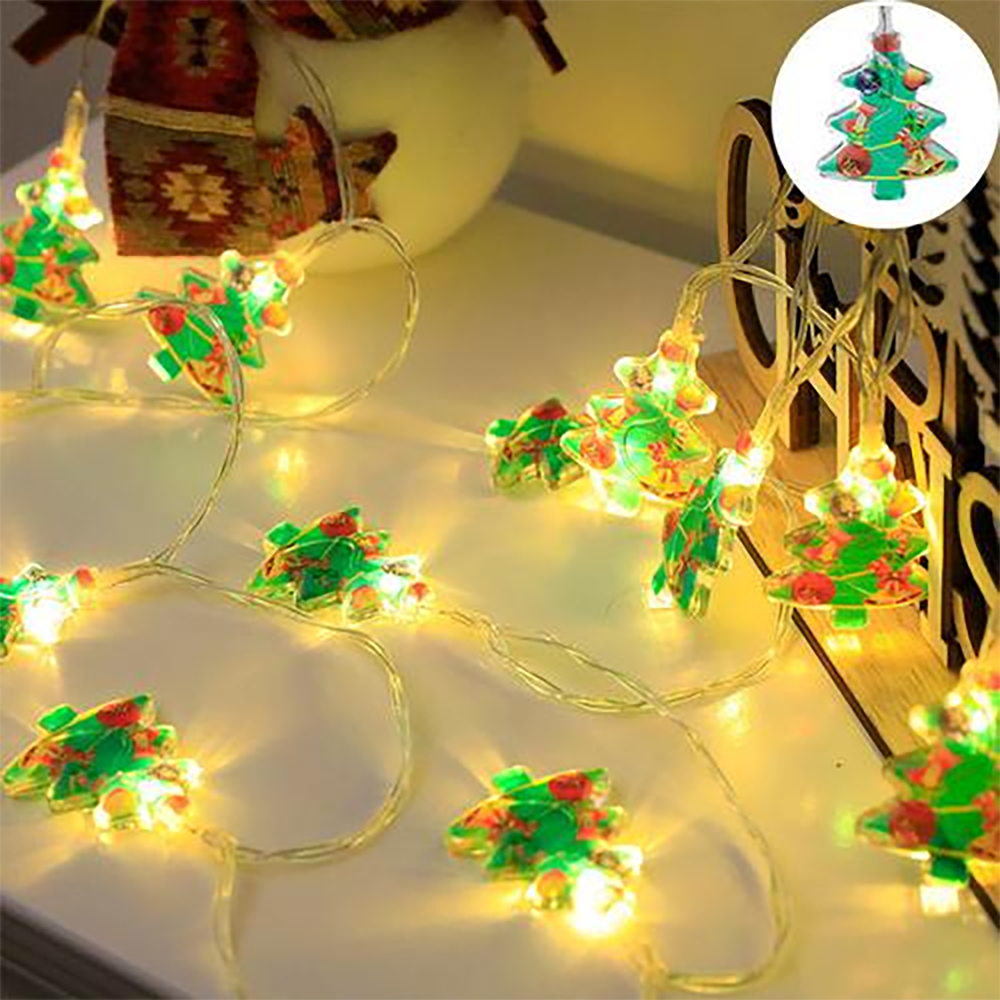 10FT Christmas LED String Light 20 LED Warm Indoor Flicker String ...