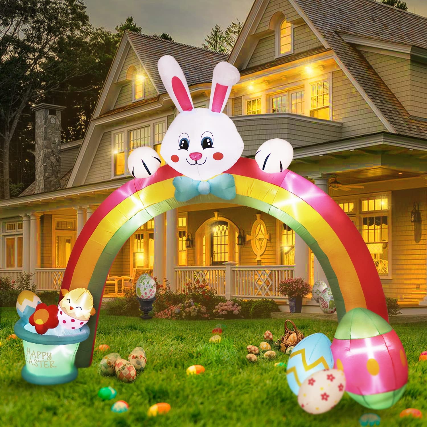 10FT Easter Inflatables Outdoor Decorations, Easter Bunny Decor ...