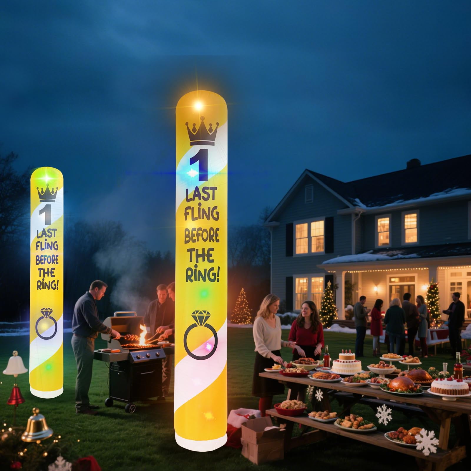 10FT Extra Large Column Bachelor Party Inflatable Decoration with Built ...