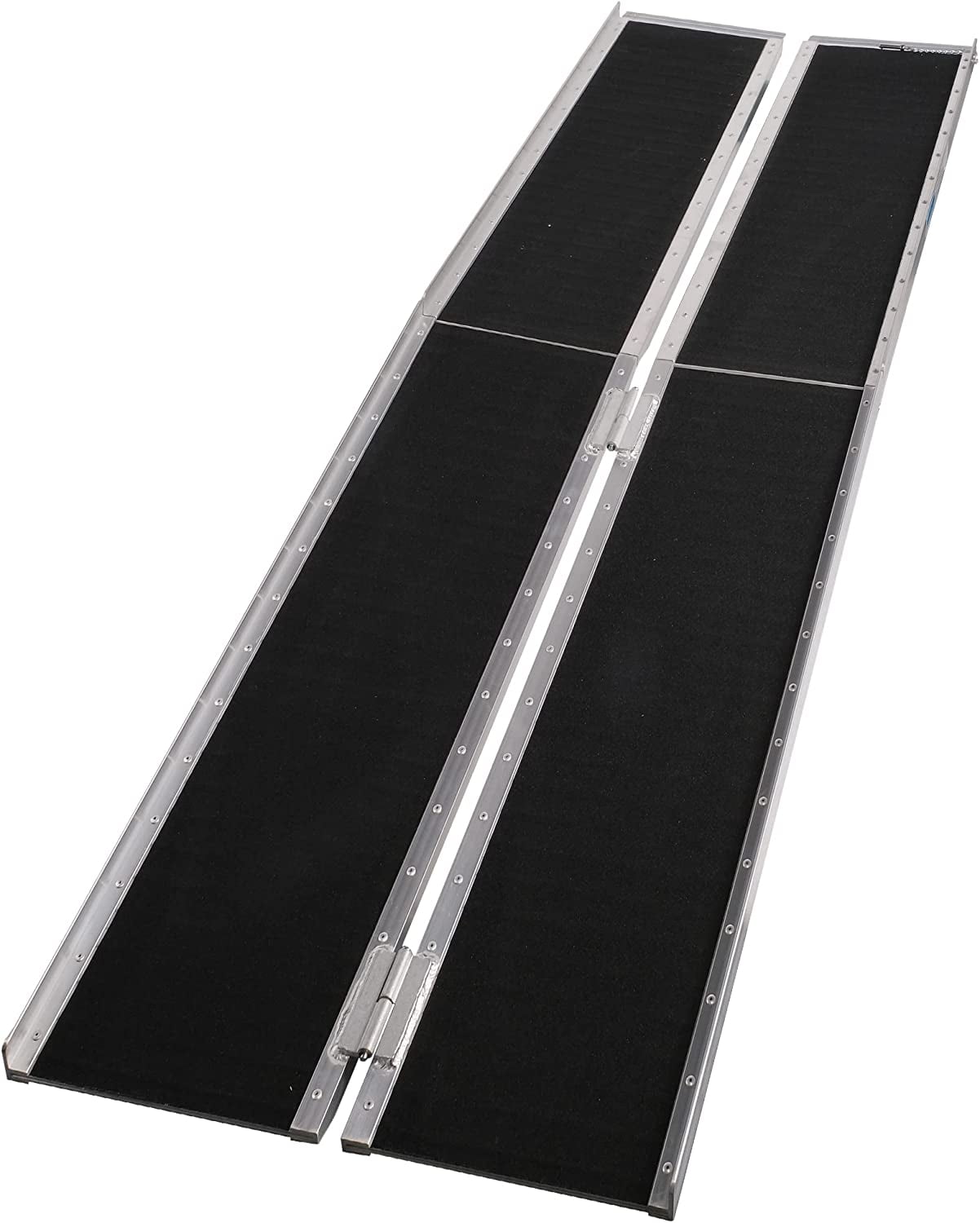 10FT Foldable Electric Wheelchair Ramp, Portable Metal Porch Scooter ...