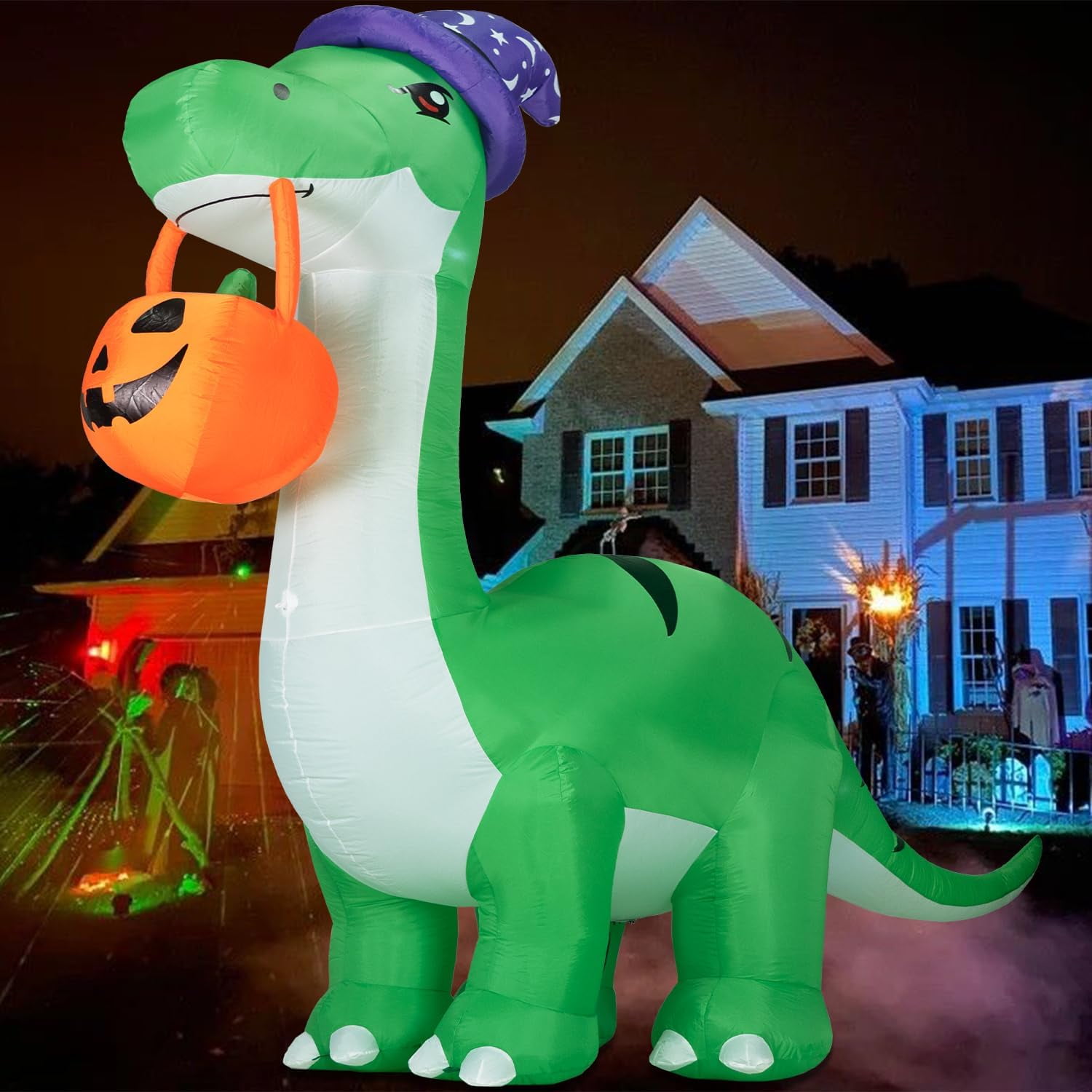 10FT Giant Halloween Inflatable Dinosaur Decorations Outdoor,Halloween ...