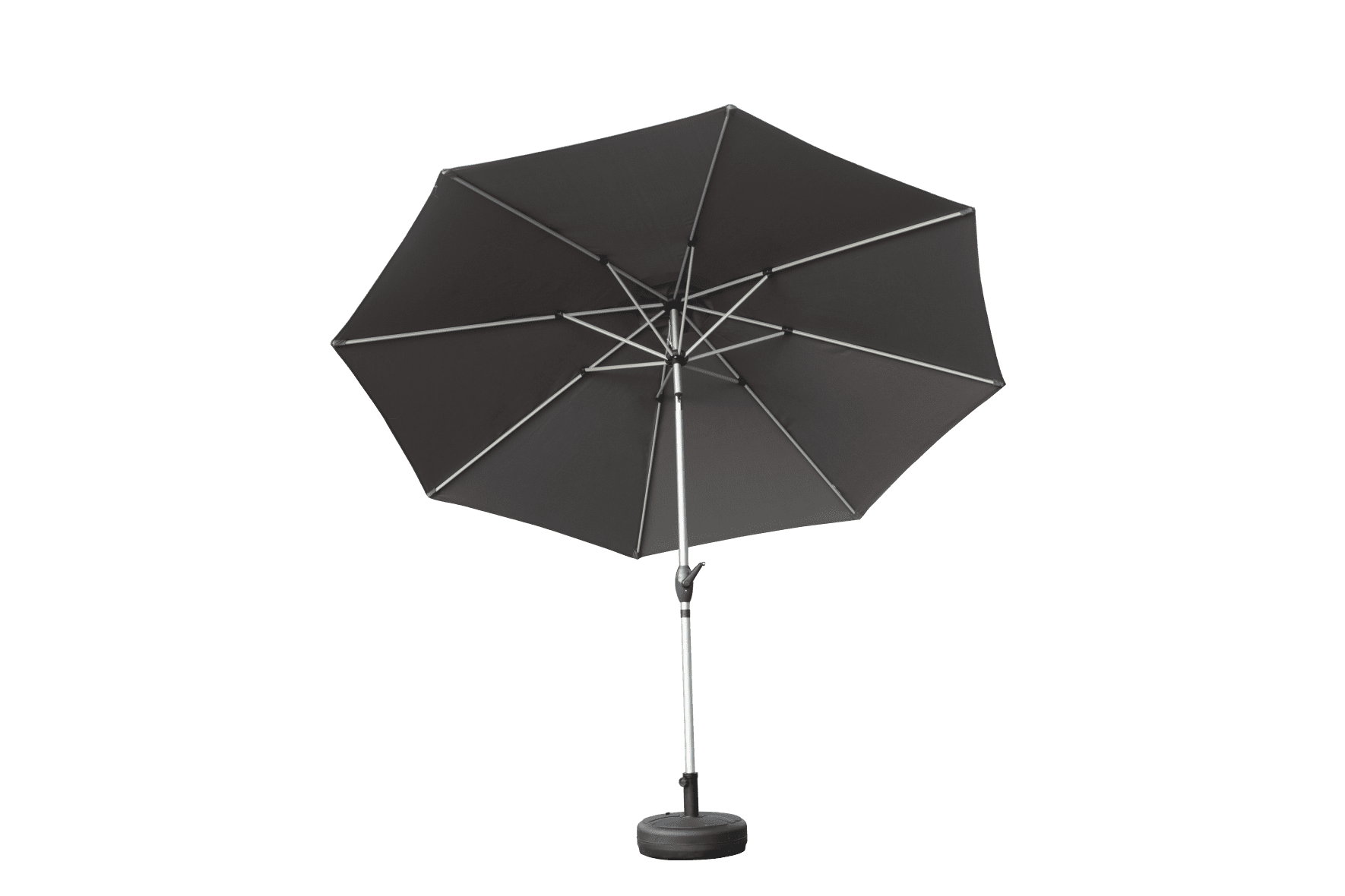 10FT Gray Patio Umbrella with Push Button Tilt & Crank, UV-Protected ...