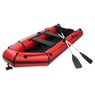 MADOG 2-Person Inflatable Dinghy Boat, 7' Fishing Boat Kayak with Oars ...