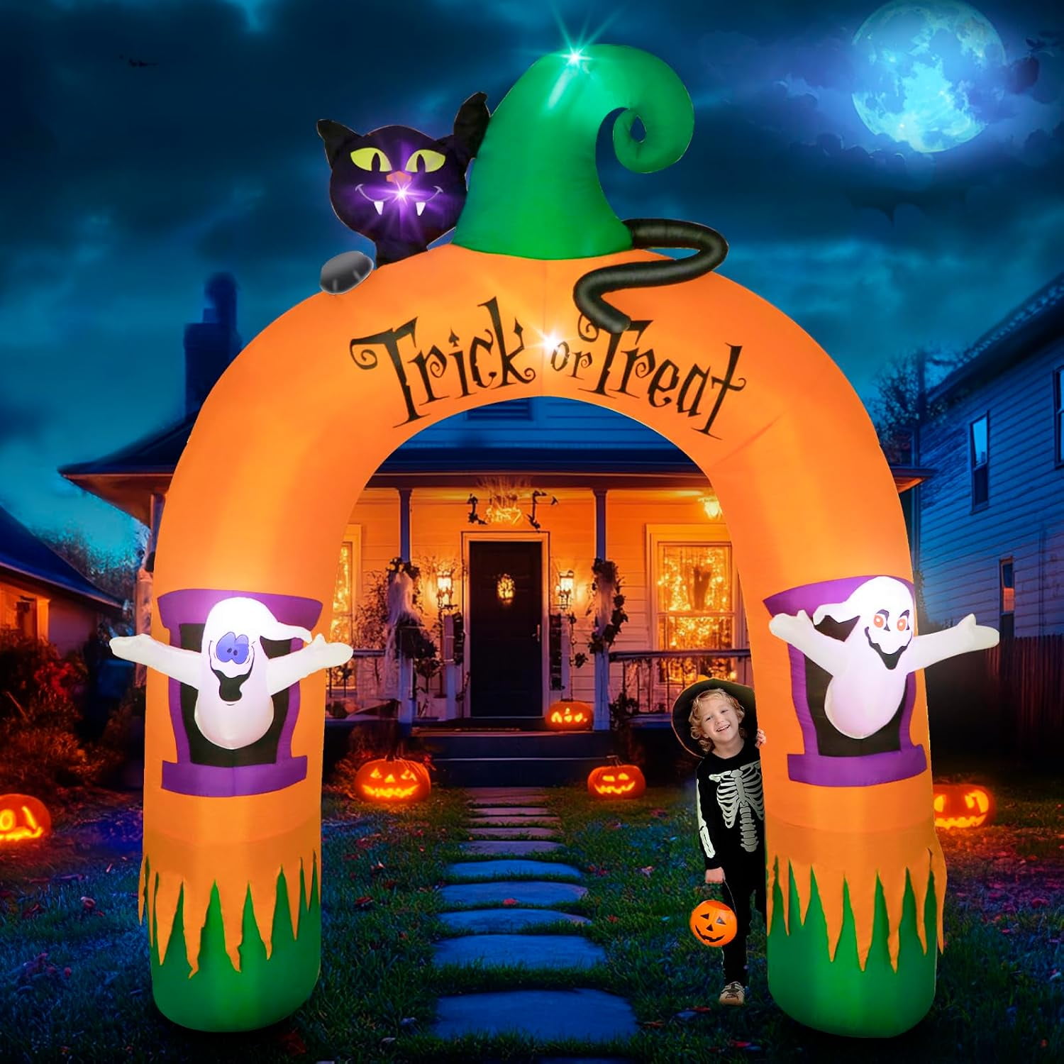 10FT Large Halloween Inflatable Archway Decoration, Halloween Blow Up ...