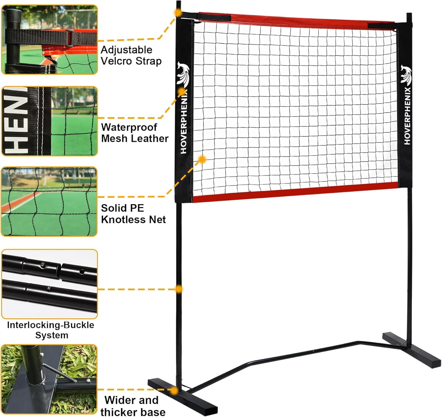 10FT Mini Pickleball Net with 4FT Adjustable Height, Dink Training ...