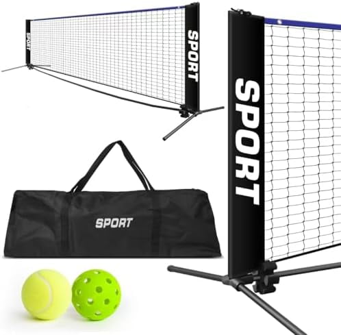 10FT Mini Portable Pickleball Net Set,Tennis net Set,Kids Volleyball ...