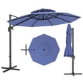 10FT Offset Cantilever Patio Umbrella – 360° Rotation, Easy Tilt, UV ...