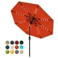 10FT Patio Umbrella with Solar LED Lights, Outdoor Table Umbrella with ...