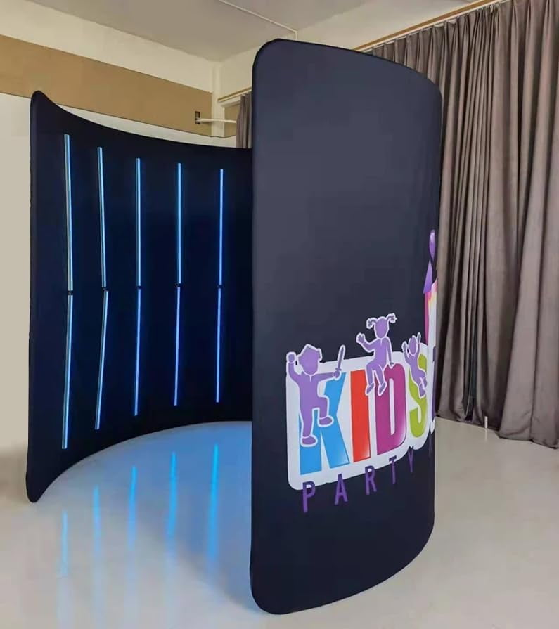10FT Photo Booth Enclosure Backdrop Background Tents Customized Logo ...