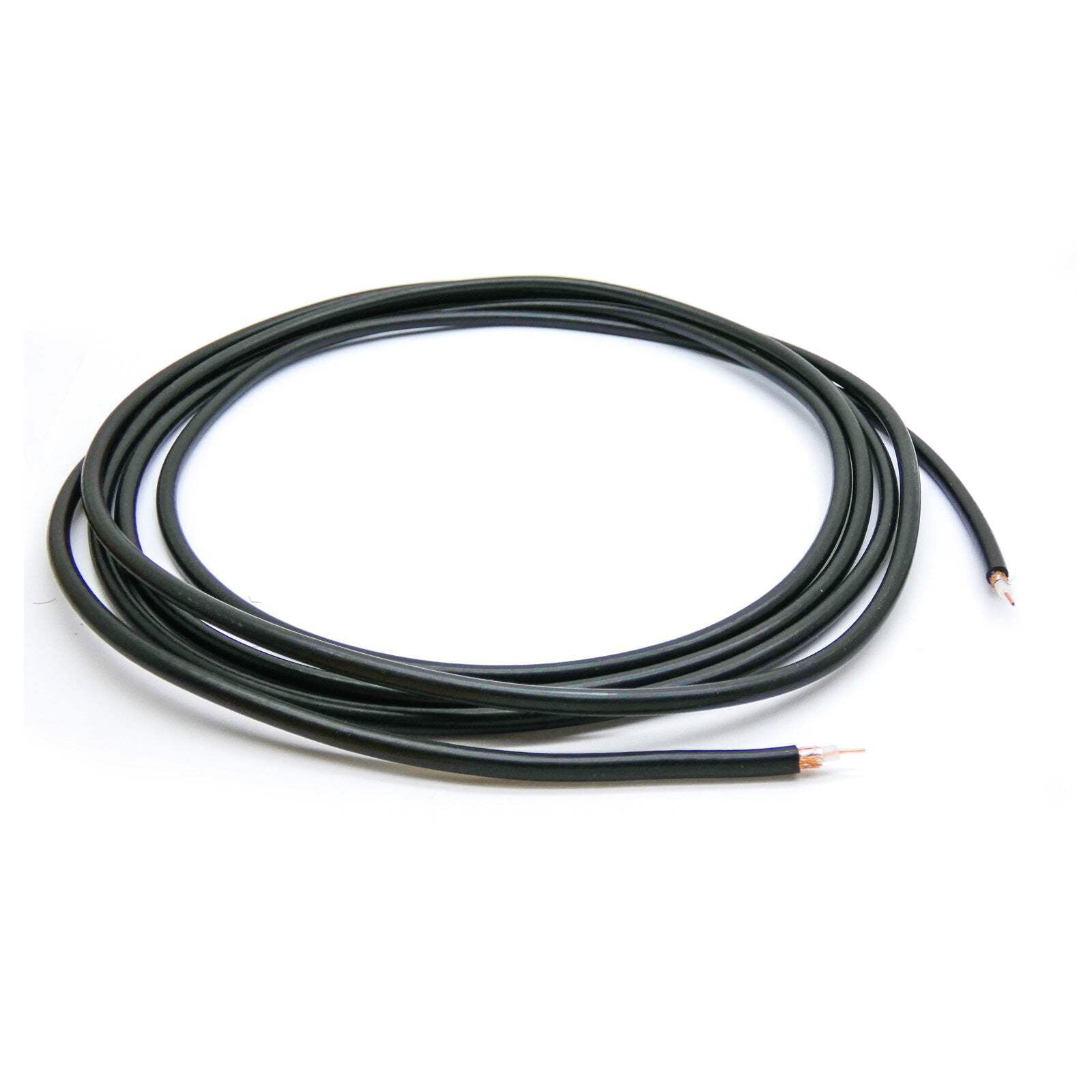10FT RG58 Coaxial Cable Shielded with Black PVC Jacket Solid Copper ...