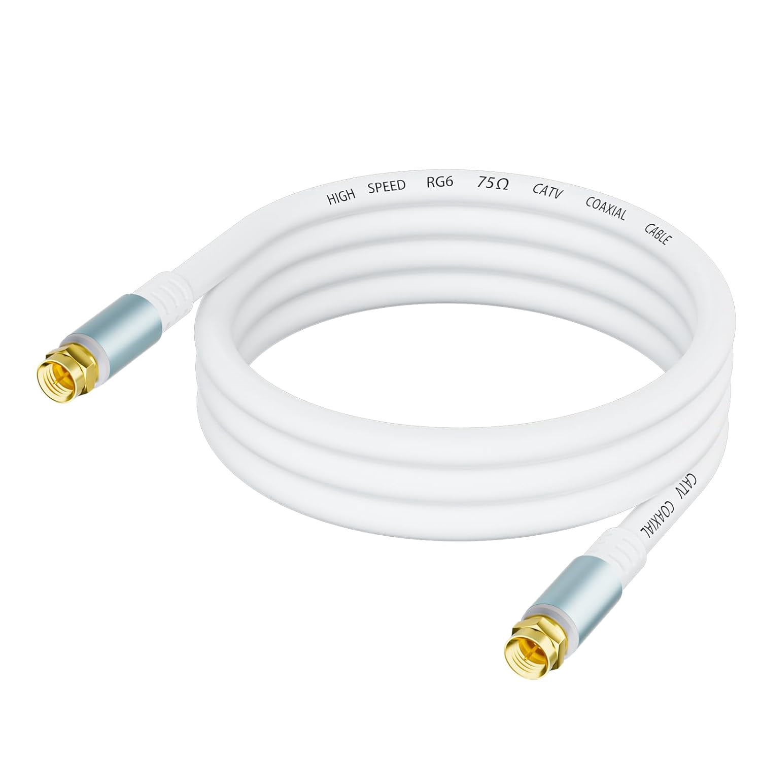 10FT RG6 Coaxial Cable Super Speed Internet, Broadband and Digital TV ...