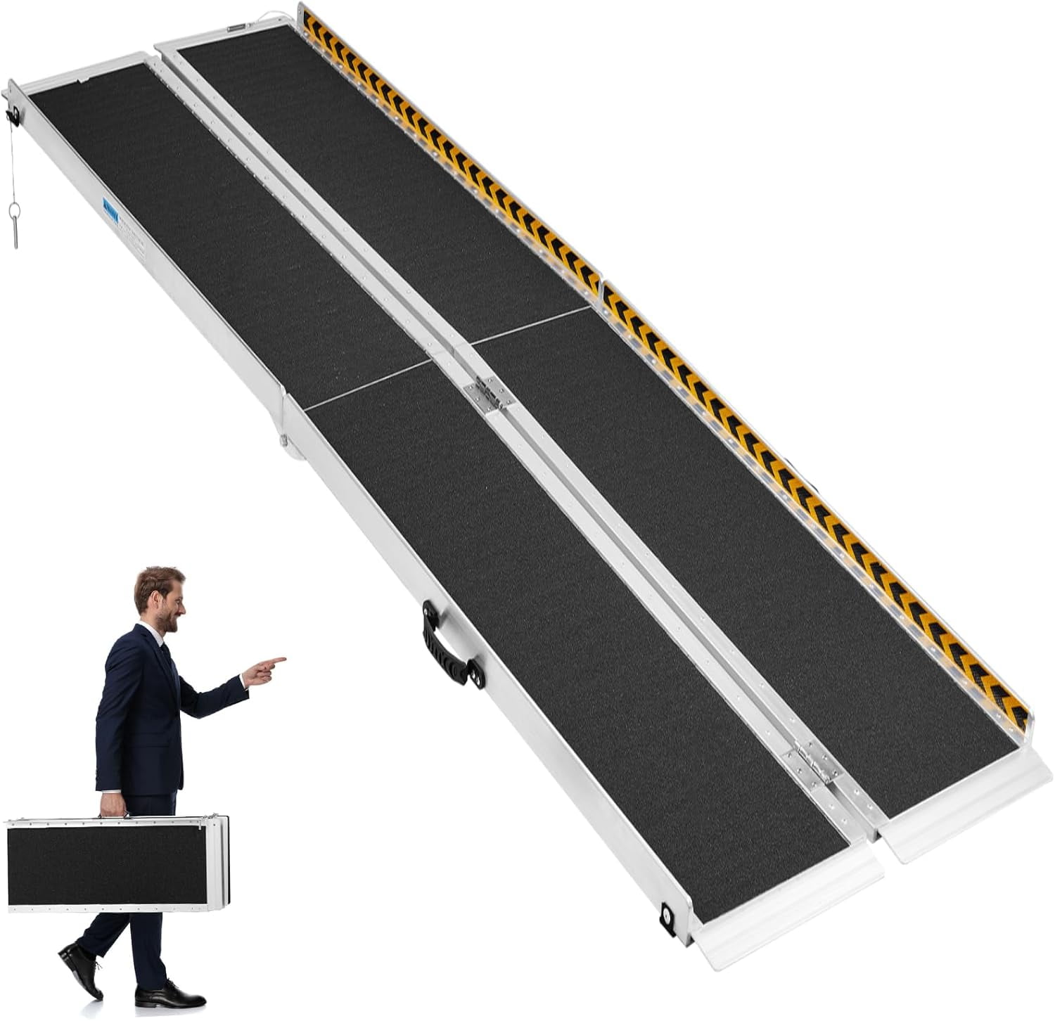 10FT Ramp Wheelchair Ramp for Home, Non-Skid Aluminum Portable ...