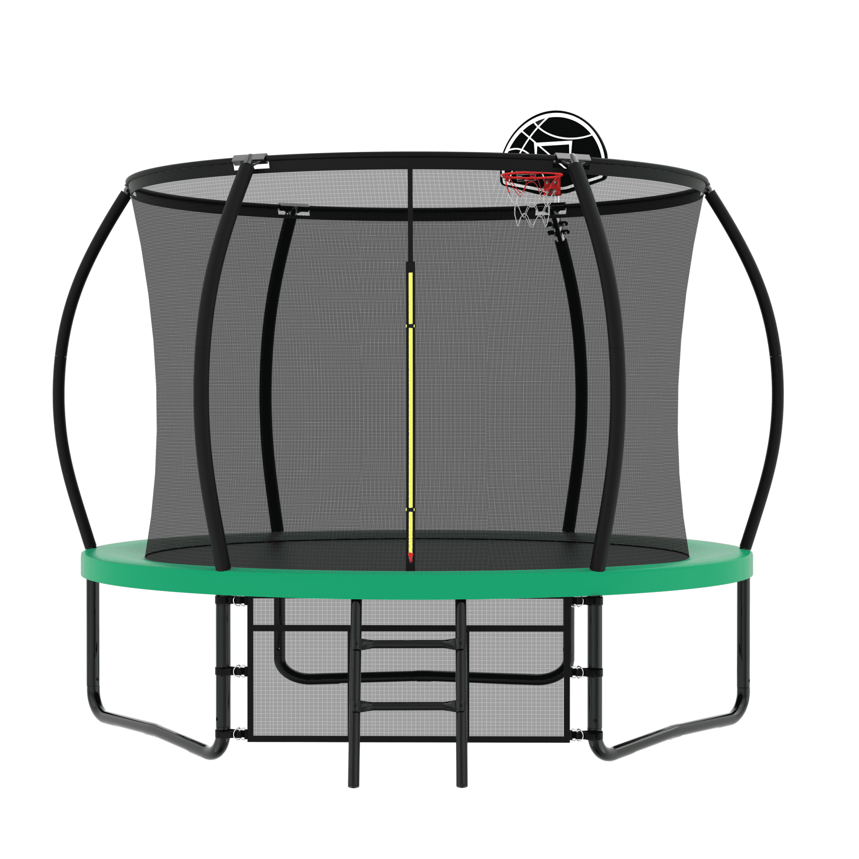 10FT Recreational Trampoline, Modern Trampoline with Enclosure Net ...