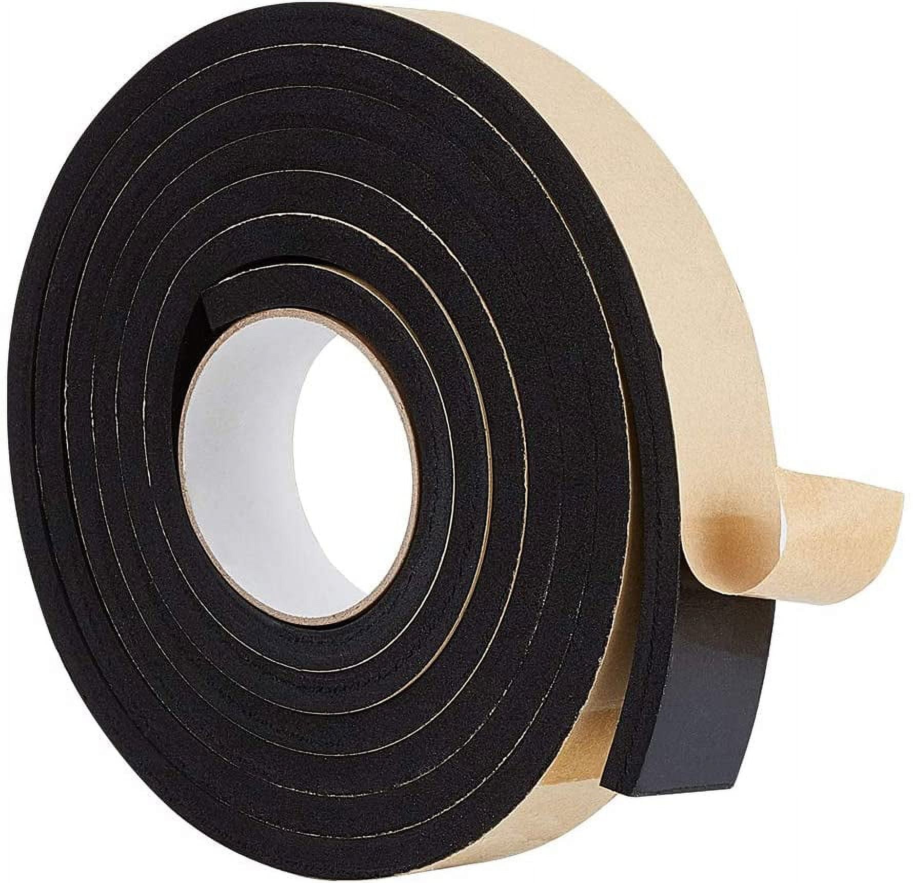 10FT Self Adhesive Foam Strip Black Single Sided Weather Stripping Foam ...