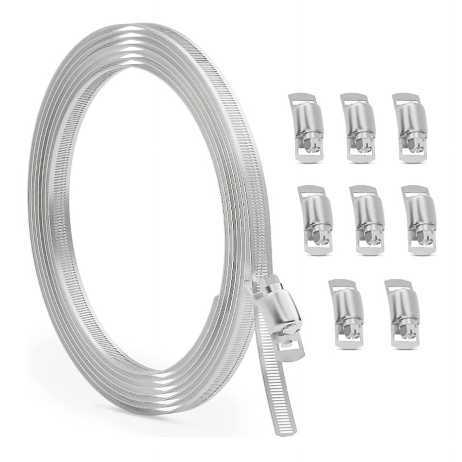 10FT Stainless Steel Hose Clamp Assortment Kit,Worm Gear Band Hose ...