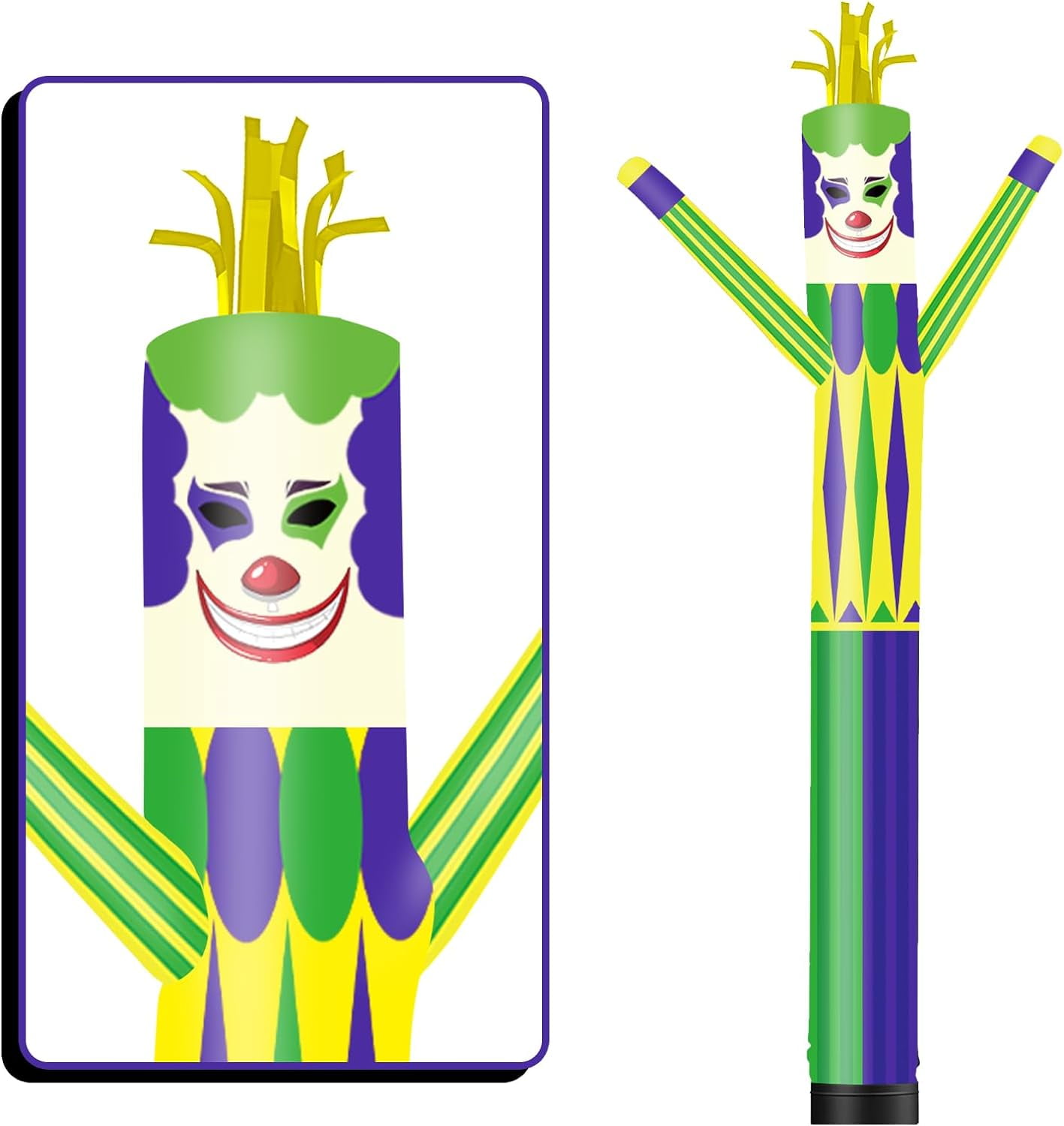 10FT Tall Inflatable Tube Man Clown Wacky Wavy Dancing Guy (12 ...