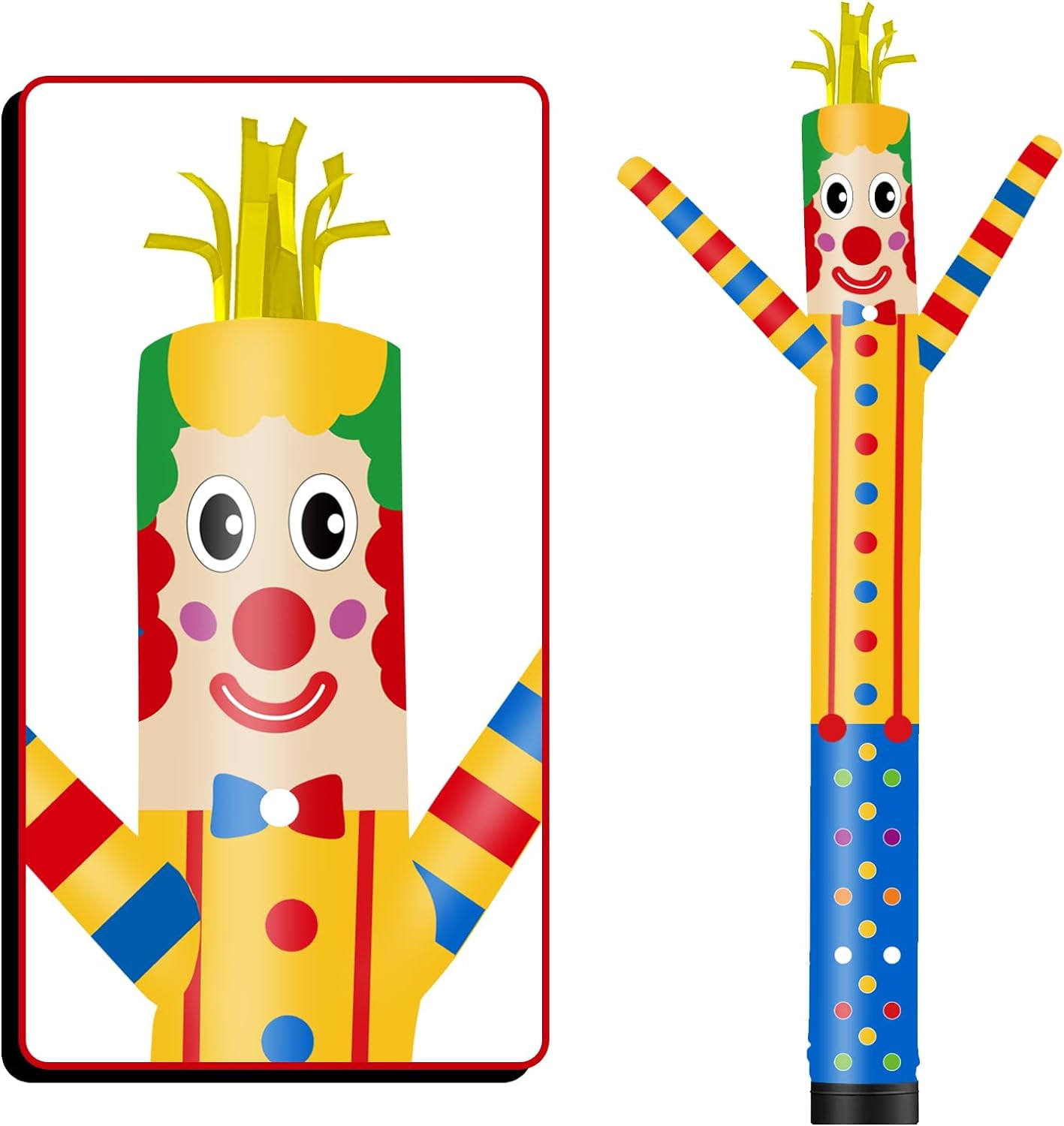 10FT Tall Inflatable Tube Man Clown Wacky Wavy Dancing Guy (12 ...