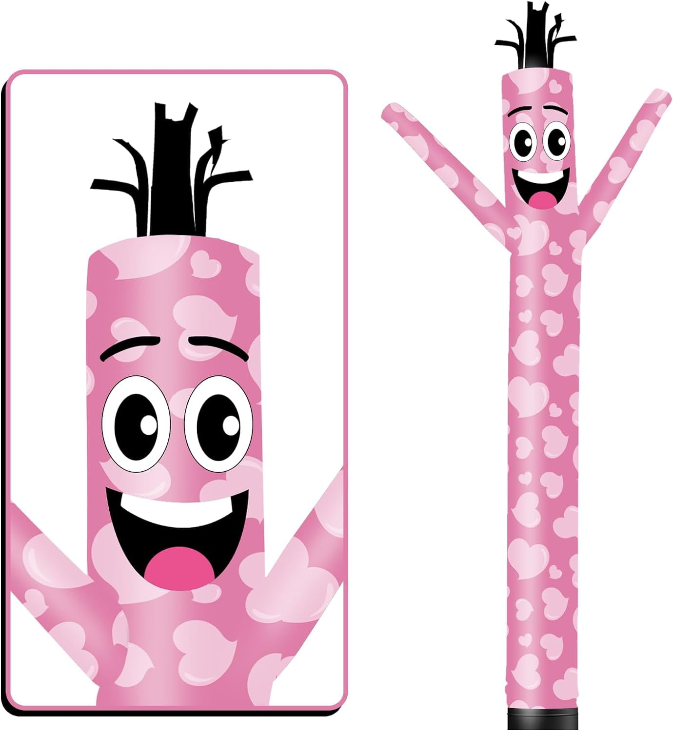 10FT Tall Valentine's Day Inflatable Tube Man (12''Diameter) Wacky Wavy ...