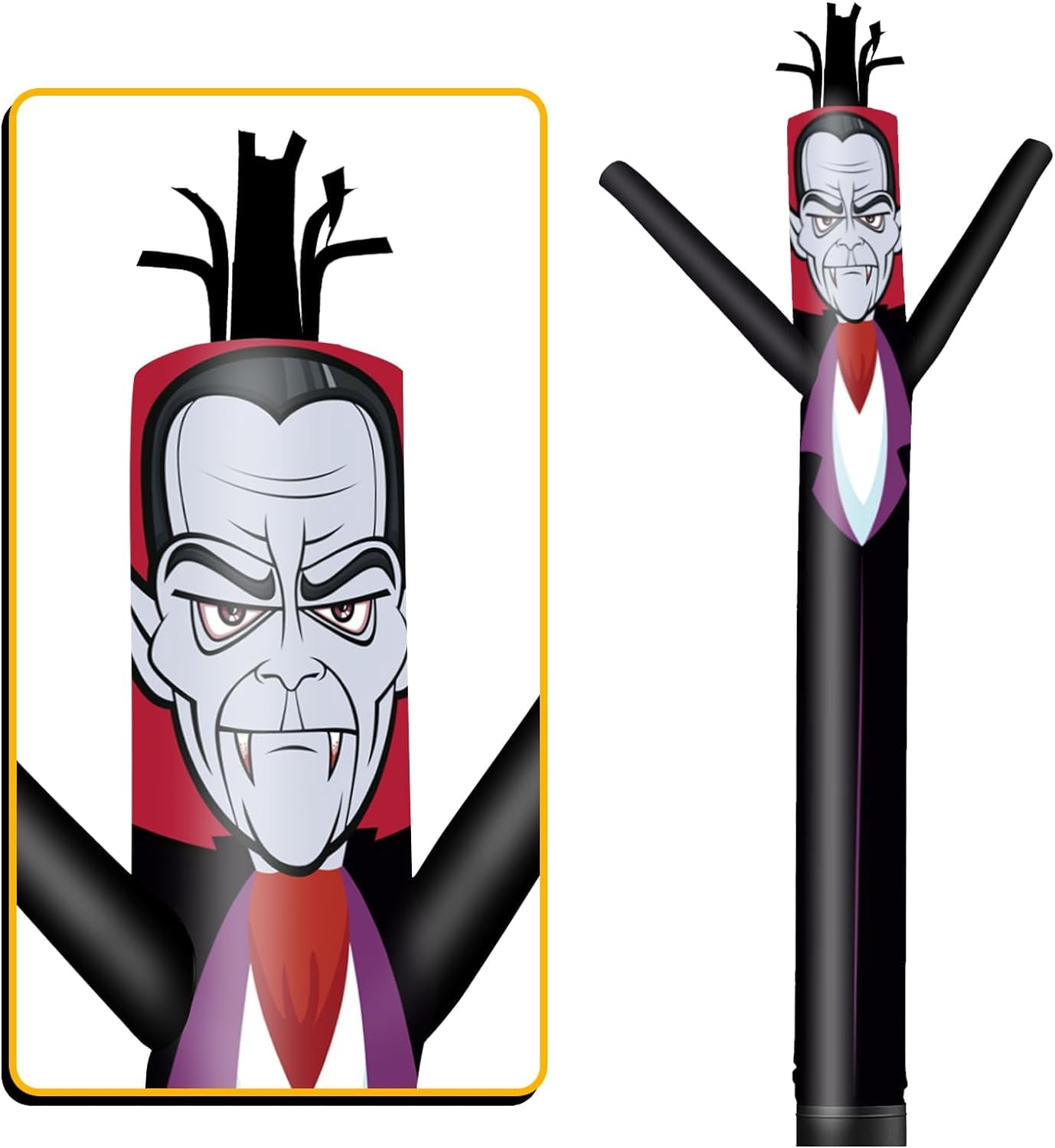 10FT Tall Vampire Inflatable Tube Man (12''Diameter) Wacky Wavy Dancing ...