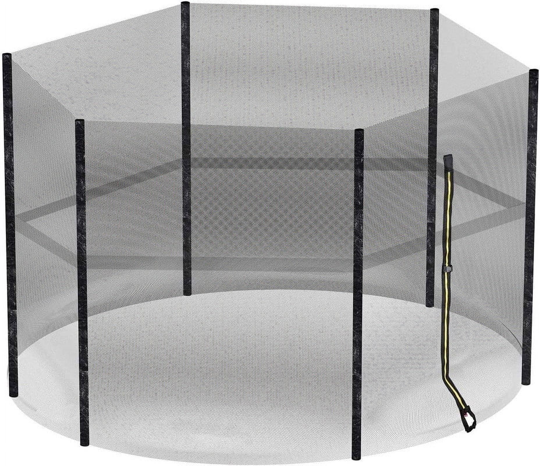10FT Trampoline Safety Enclosure Net Replacement for Round Frame 6 ...