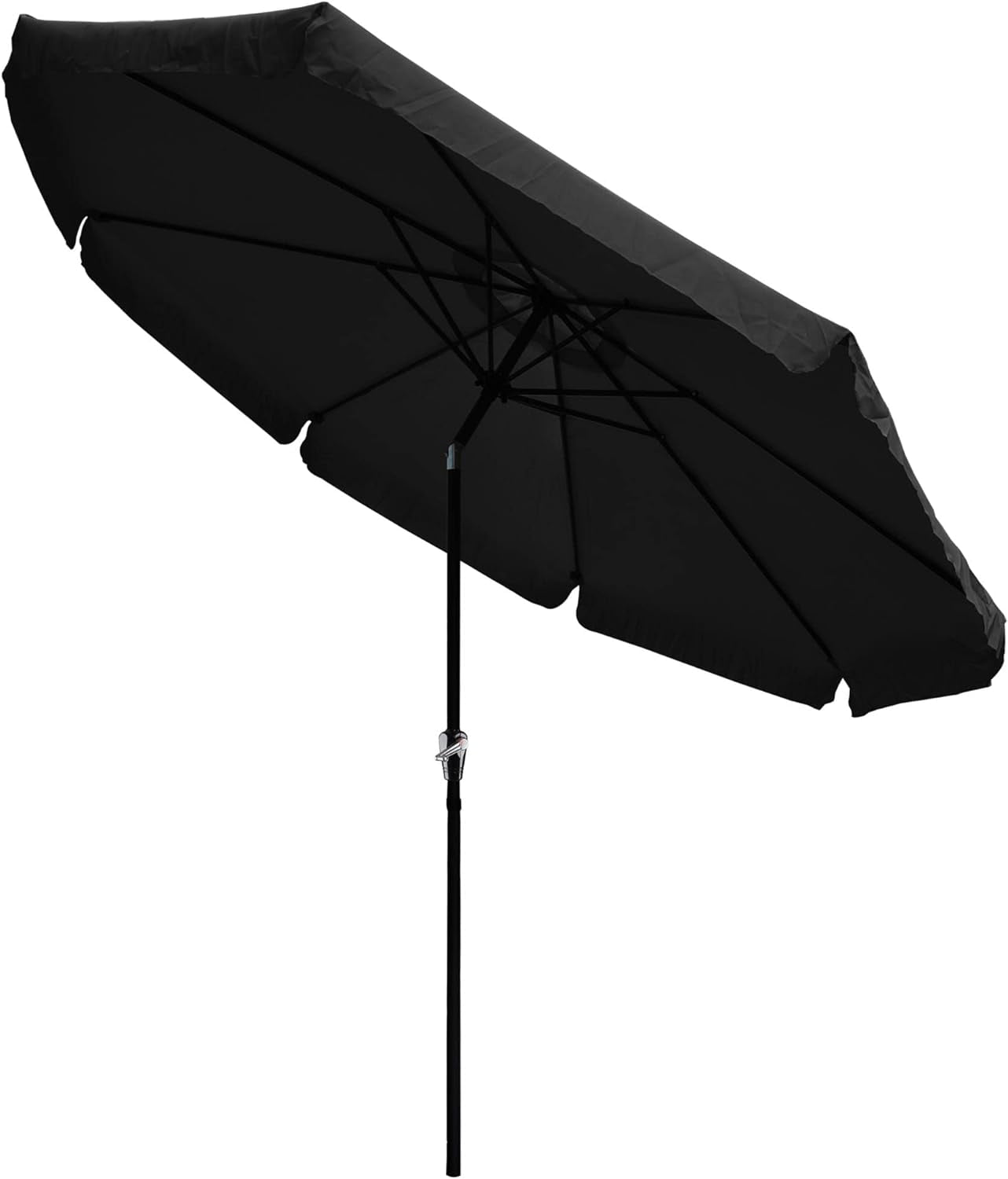 10FT Valance UV 30+ Metal Outdoor Patio Umbrella with Crank Tilt for ...