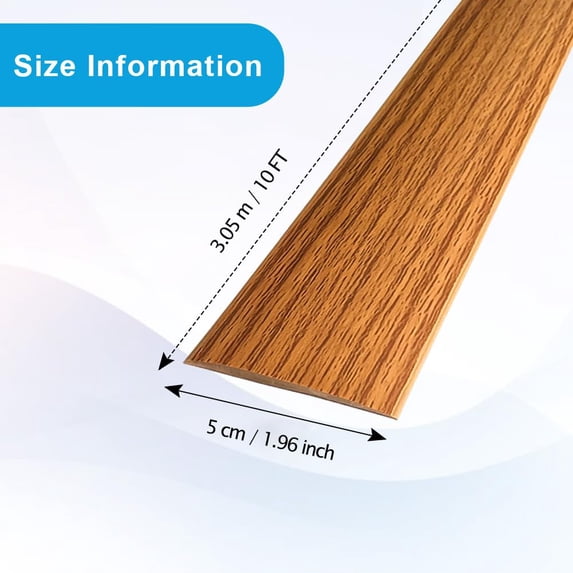 10FT Vinyl Floor Transition Strip Carpet to Tile Cover Strips,Self ...