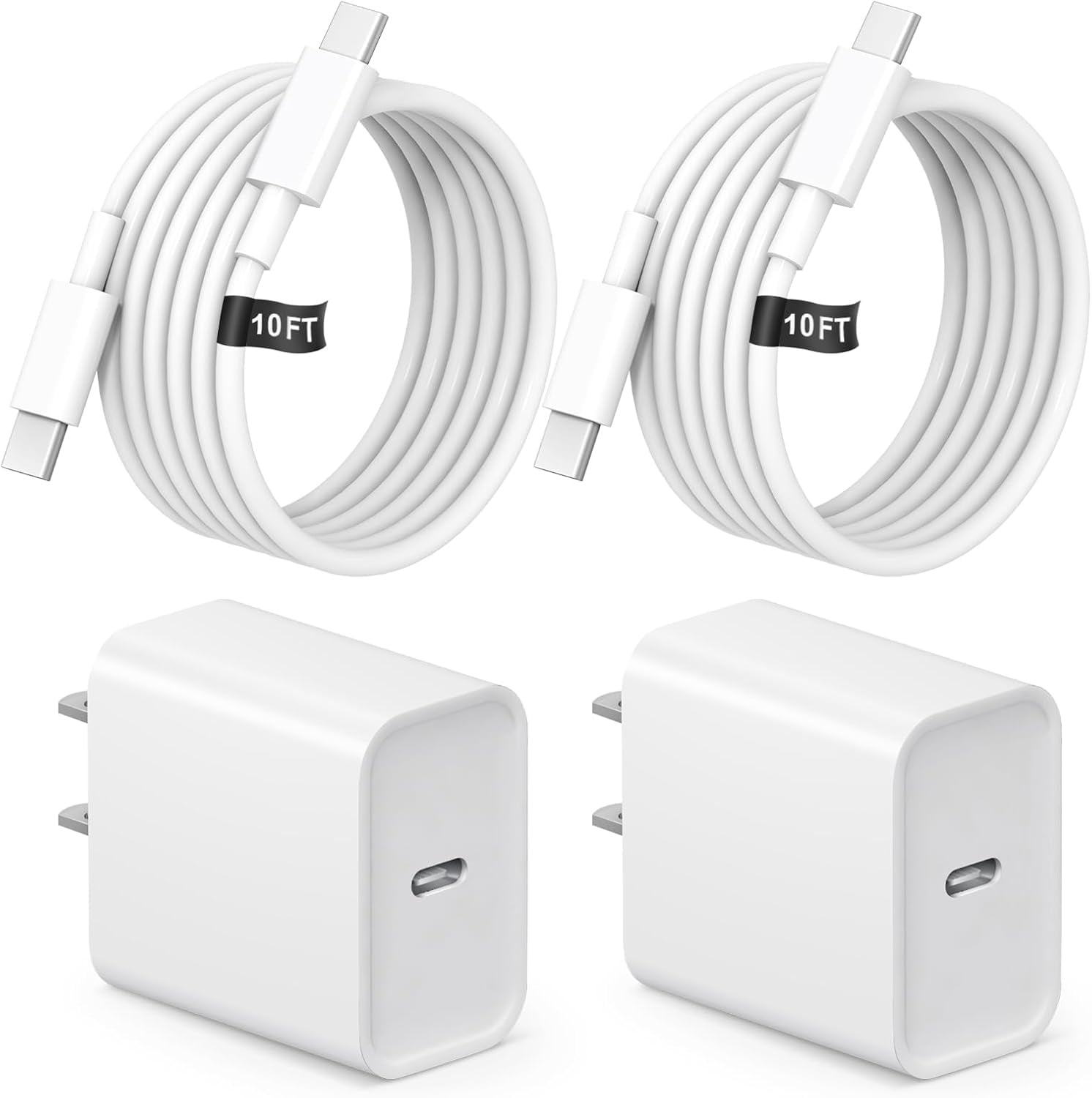 10FT iPhone 17 16 15 Charger Fast Charging USB C Charger Block Type C ...