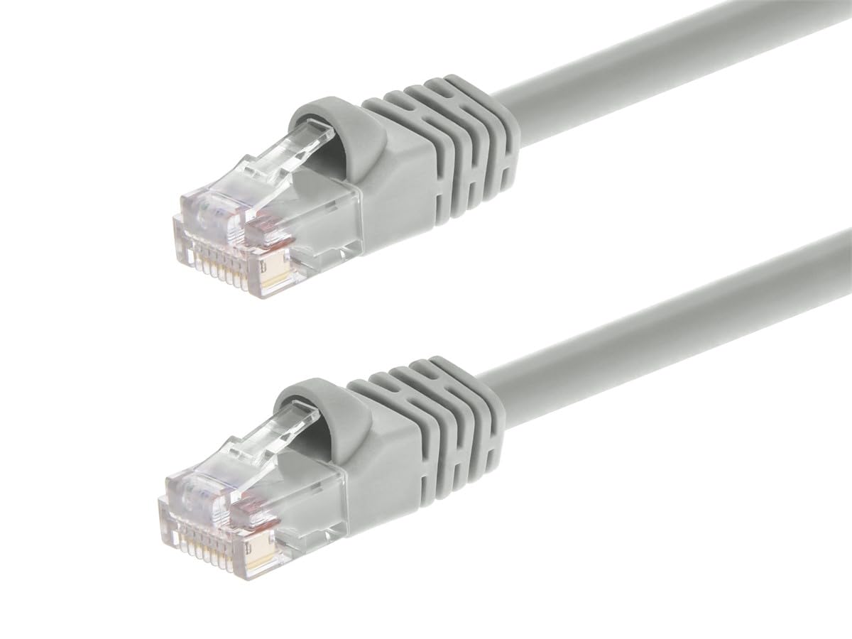 10Ft 24Awg Cat5E 350Mhz Utp Ethernet Bare Copper Network Cable - Gray ...