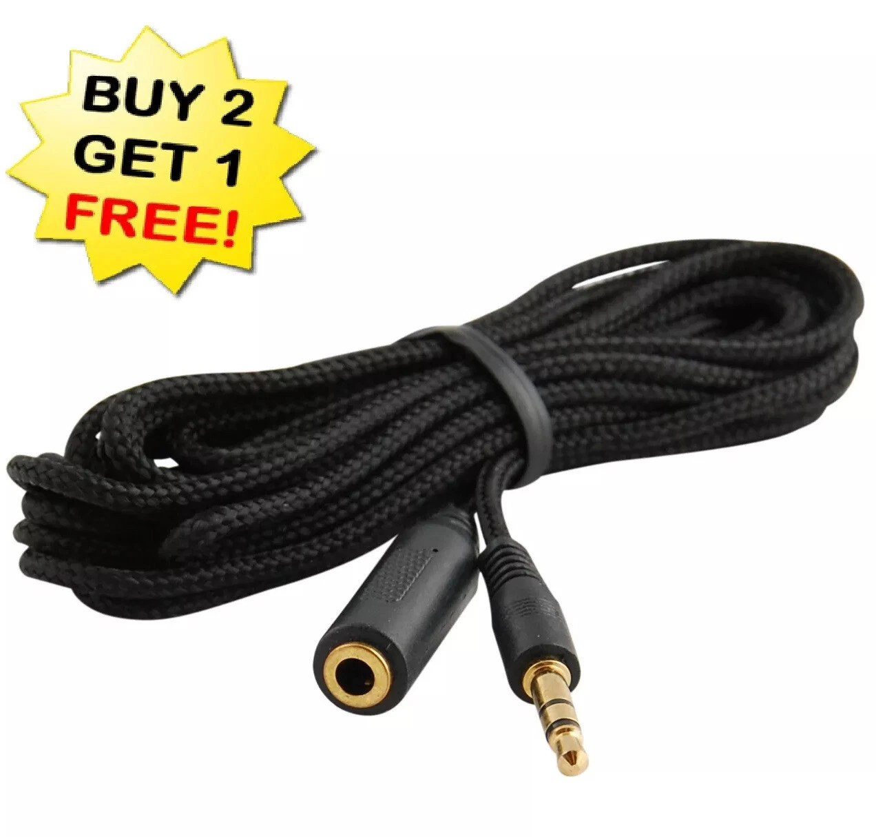 10Ft 3.5Mm 1/8" Audio Headphone Wire Cable Extension Cord Extender ...