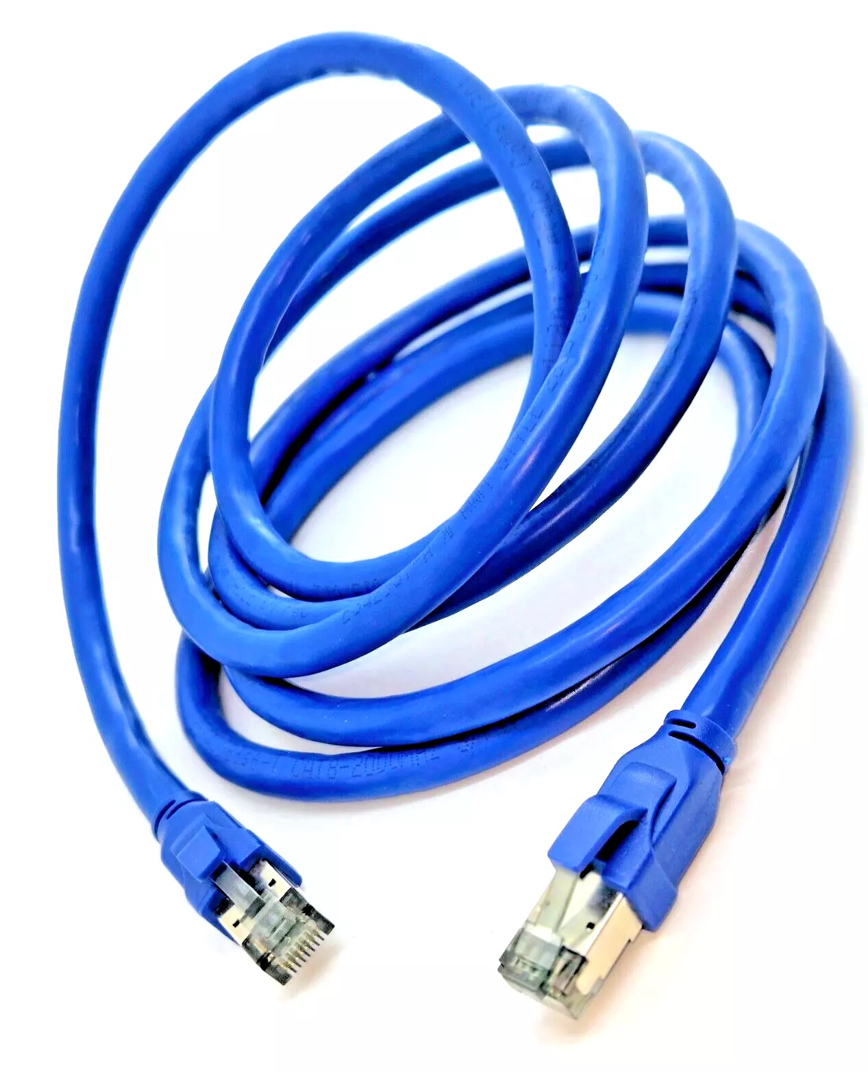 10Ft CAT8 Shielded Ethernet Cable Super Speed 40Gbps 2000Mhz Blue Color ...