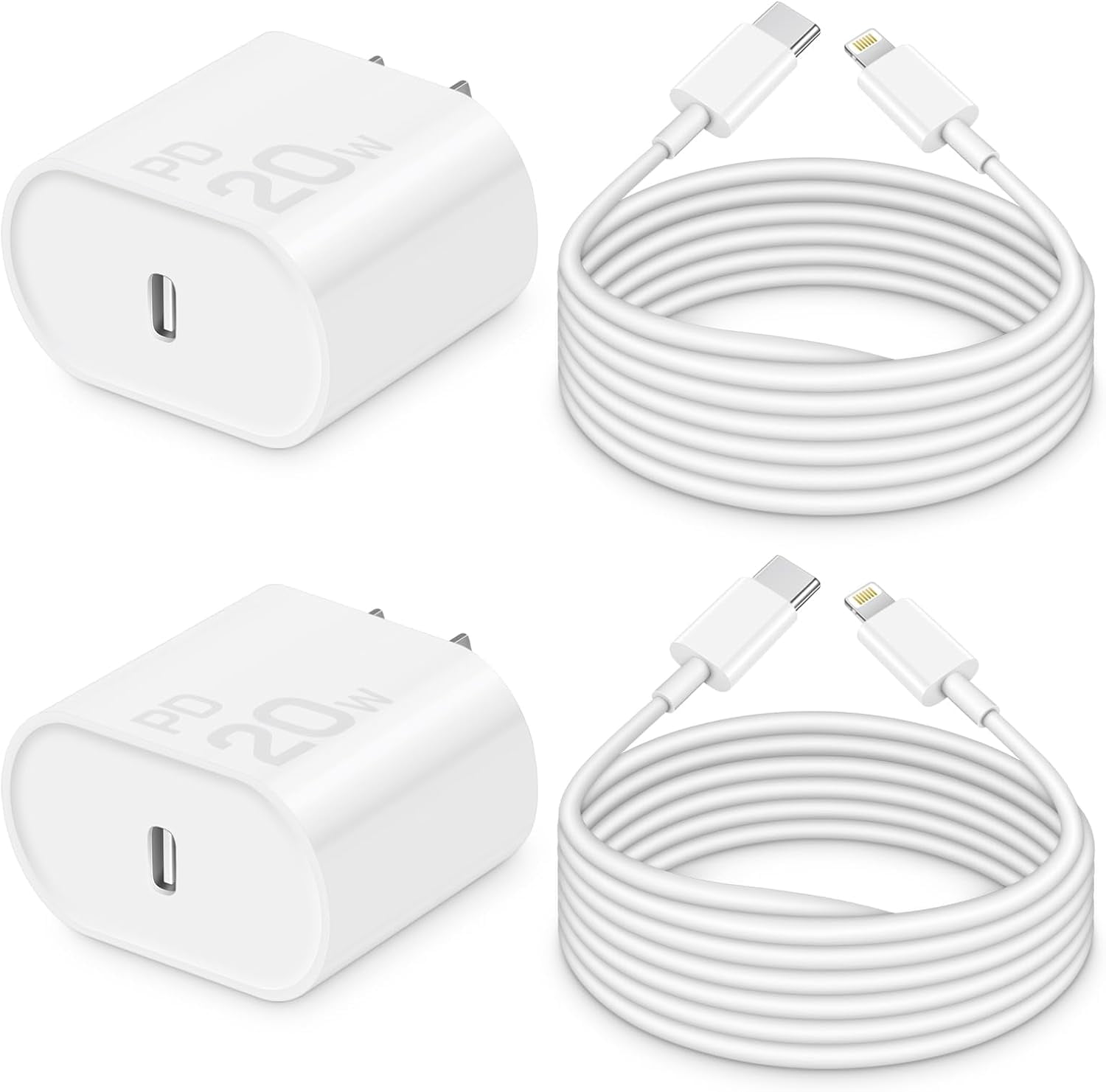 10Ft Charger Fast Charging, MFi-Certified, 20W PD Block with 10Ft Cable ...