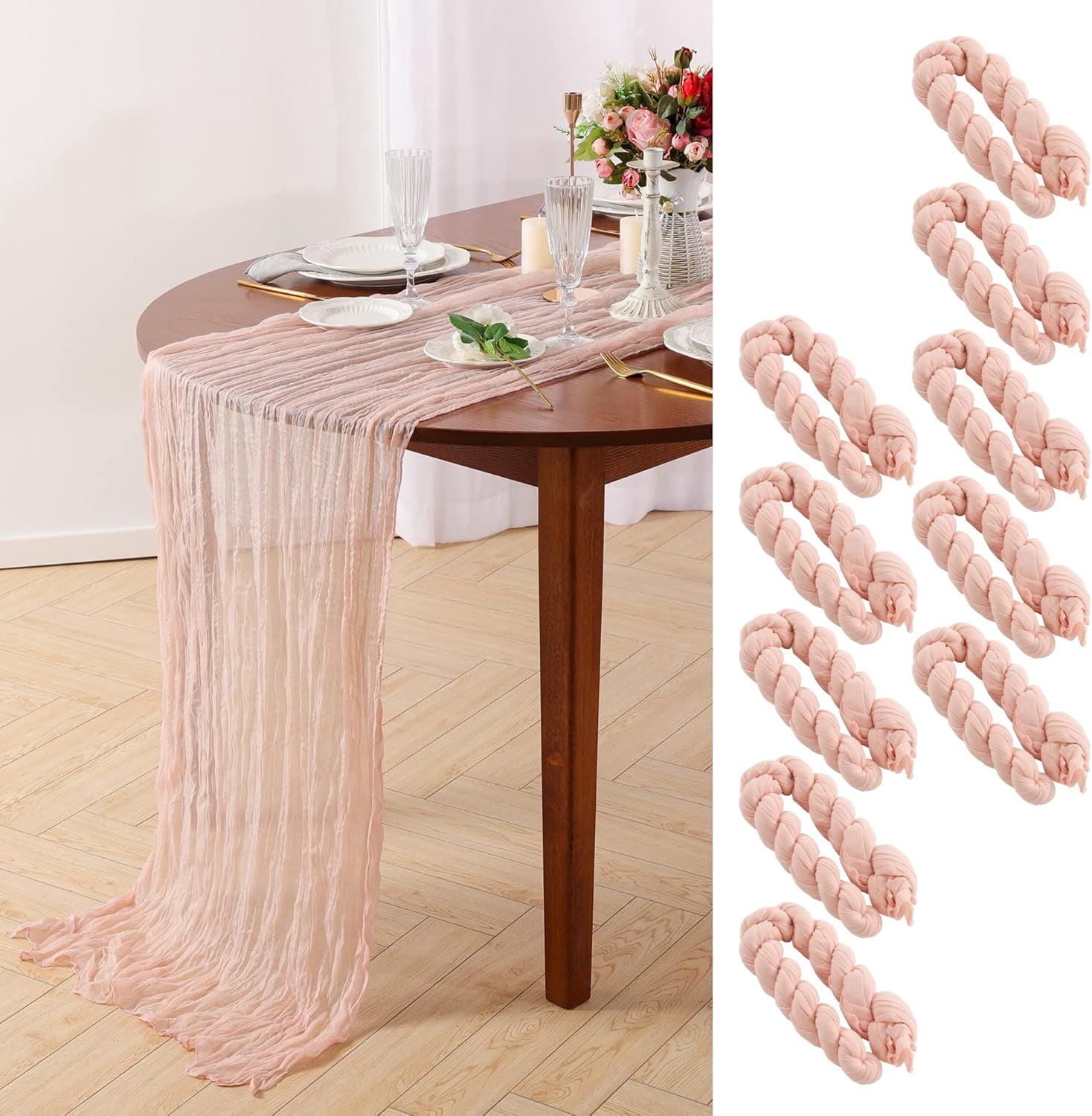 10Ft Gauze Table Runner, Sheer Cheesecloth Table Runner Bulk for ...