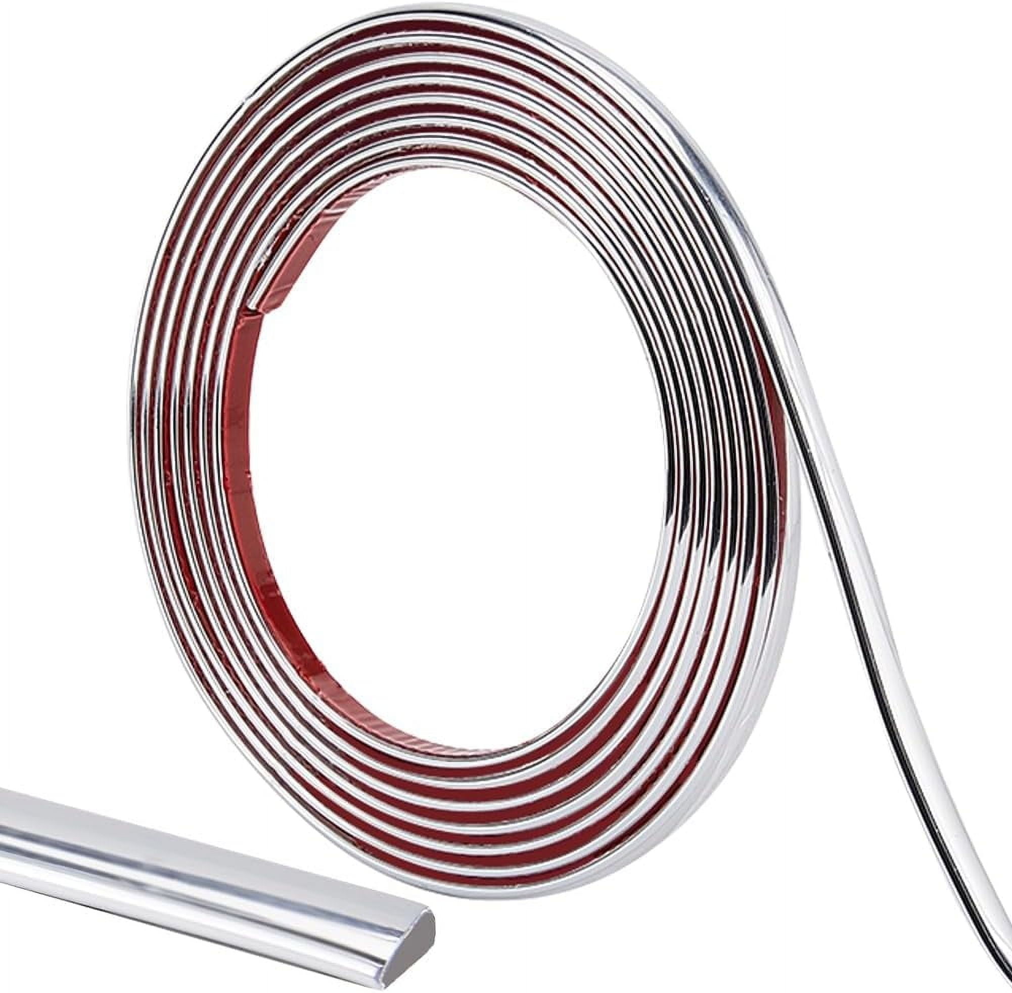 10Ft Peel and Stick Molding Trim Flexible Silver Self-Adhesive ...