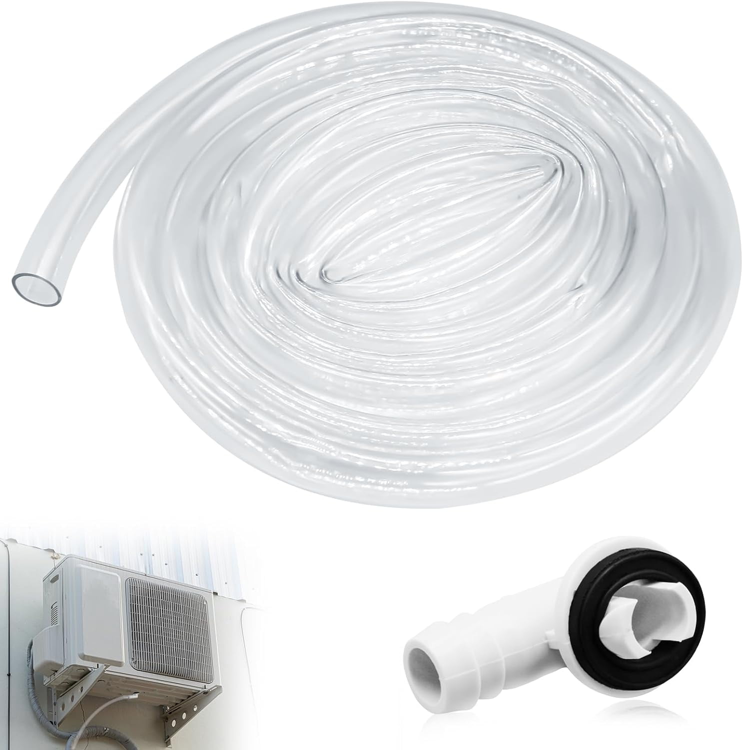 10Ft Portable Air Conditioner Drain Hose, 3/5 Inch Leakproof AC Drain ...