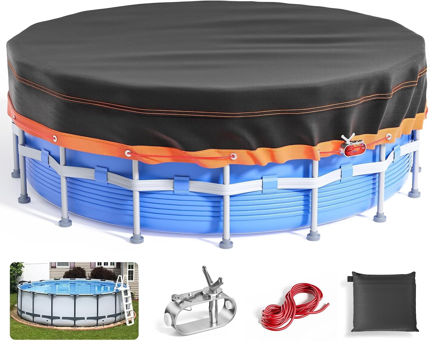 10Ft Round Pool Cover - Solar Covers for Above Ground Pools, Oxford ...
