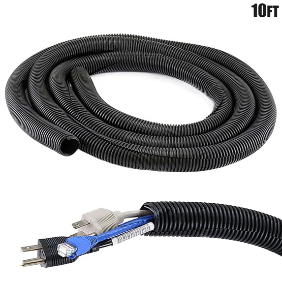 10Ft X 1 Flexible Cable Wire Tube Tubing Tidy Trunking Cord Wrap ...