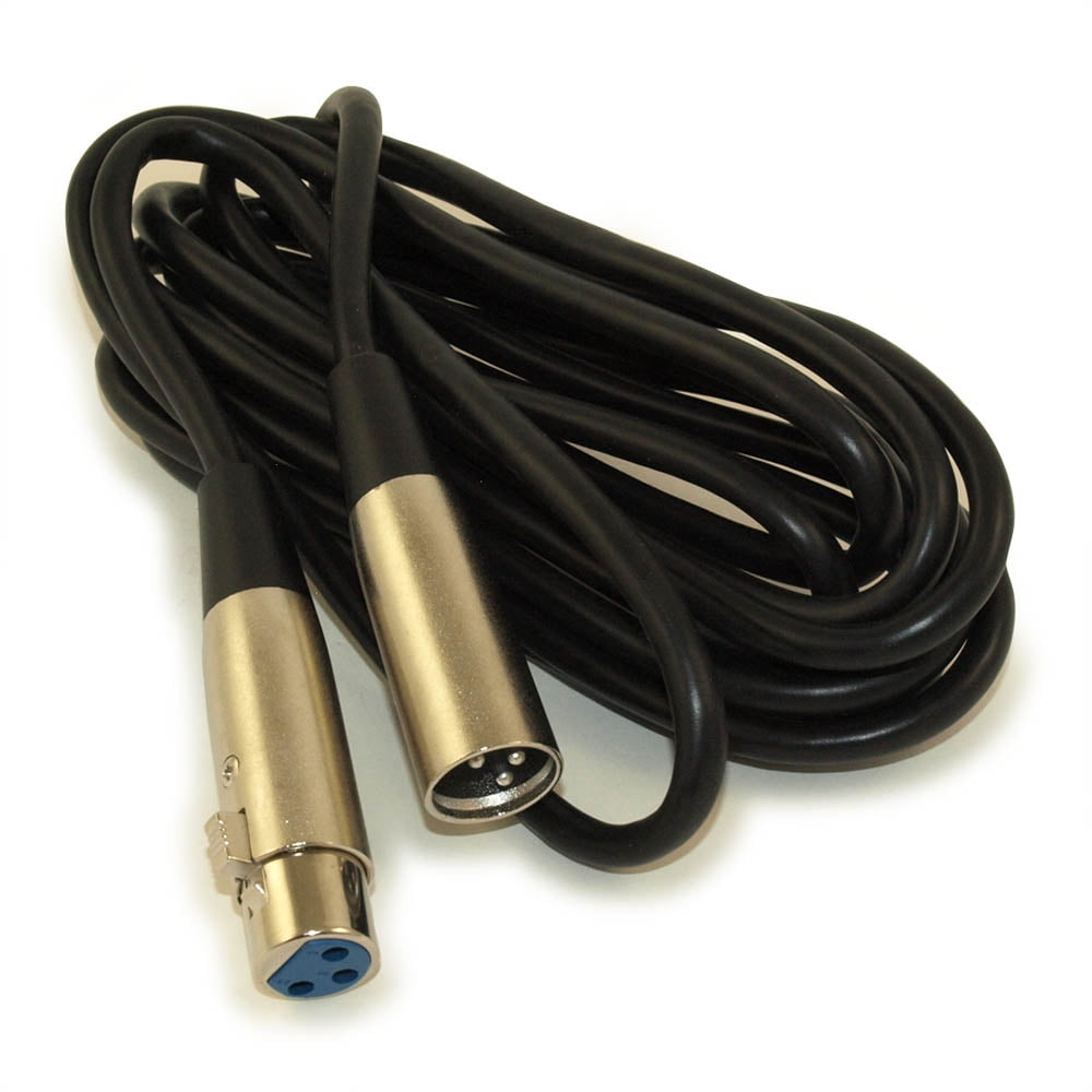 10Ft XLR 3P Male / Female Microphone / Audio Mixer Cable - Walmart.com