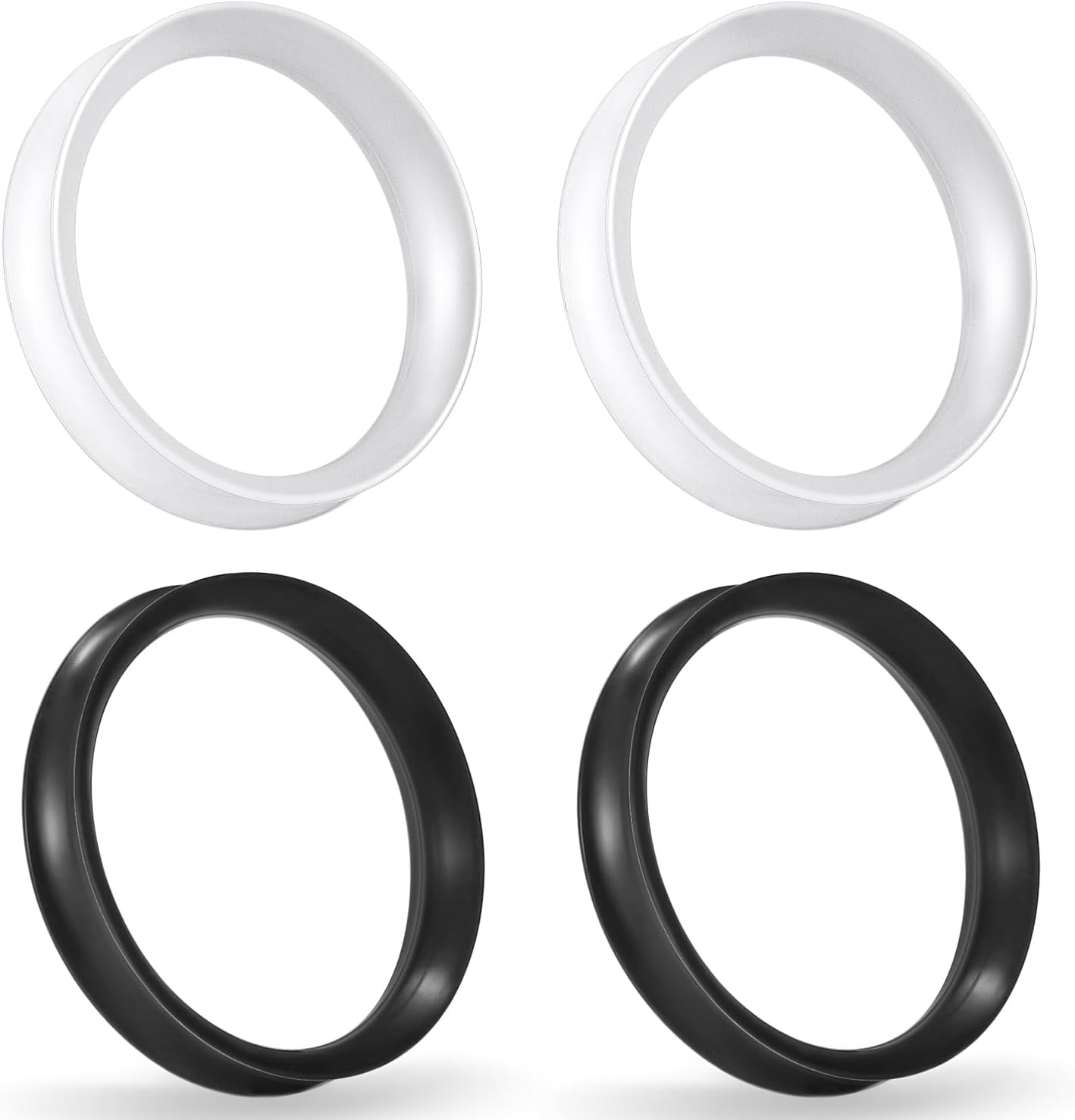 10G-50Mm Thin Silicone Gauges For Ear Flexible Double Flare Gauges ...