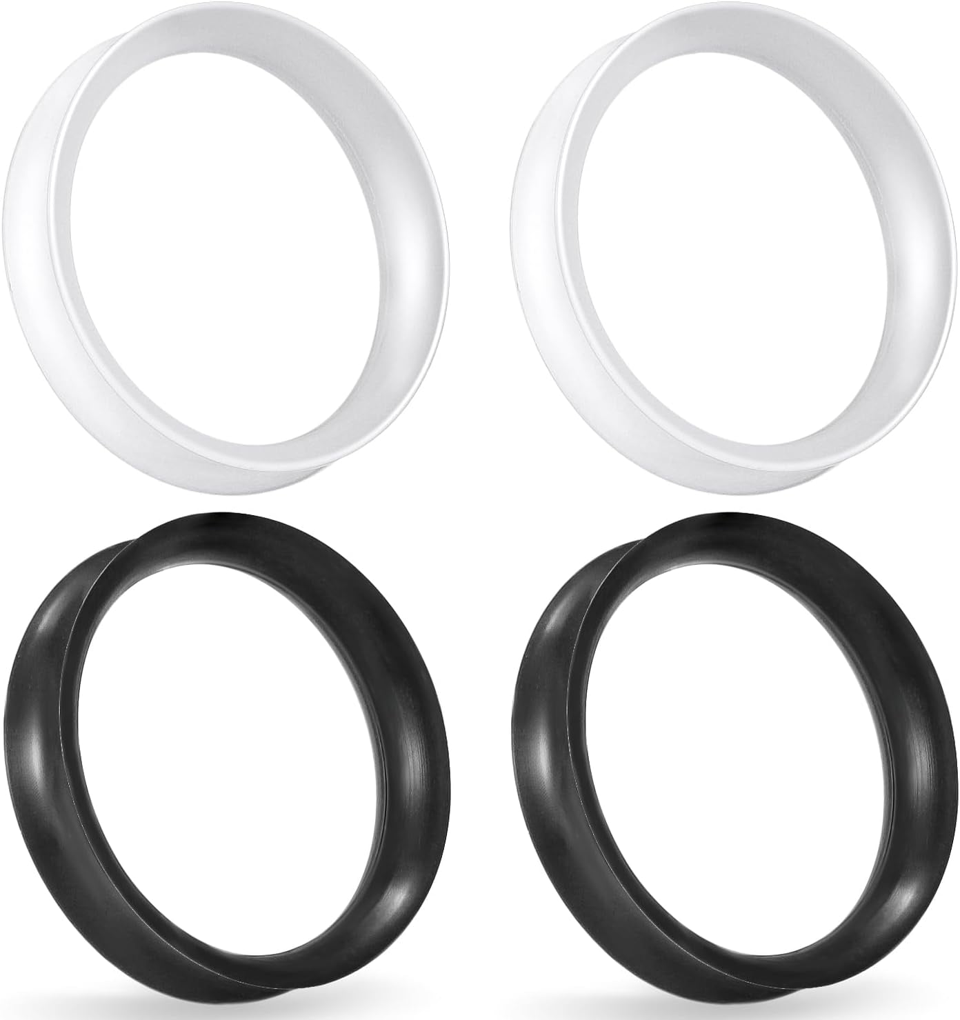 10G-50Mm Thin Silicone Gauges For Ear Flexible Double Flare Gauges ...