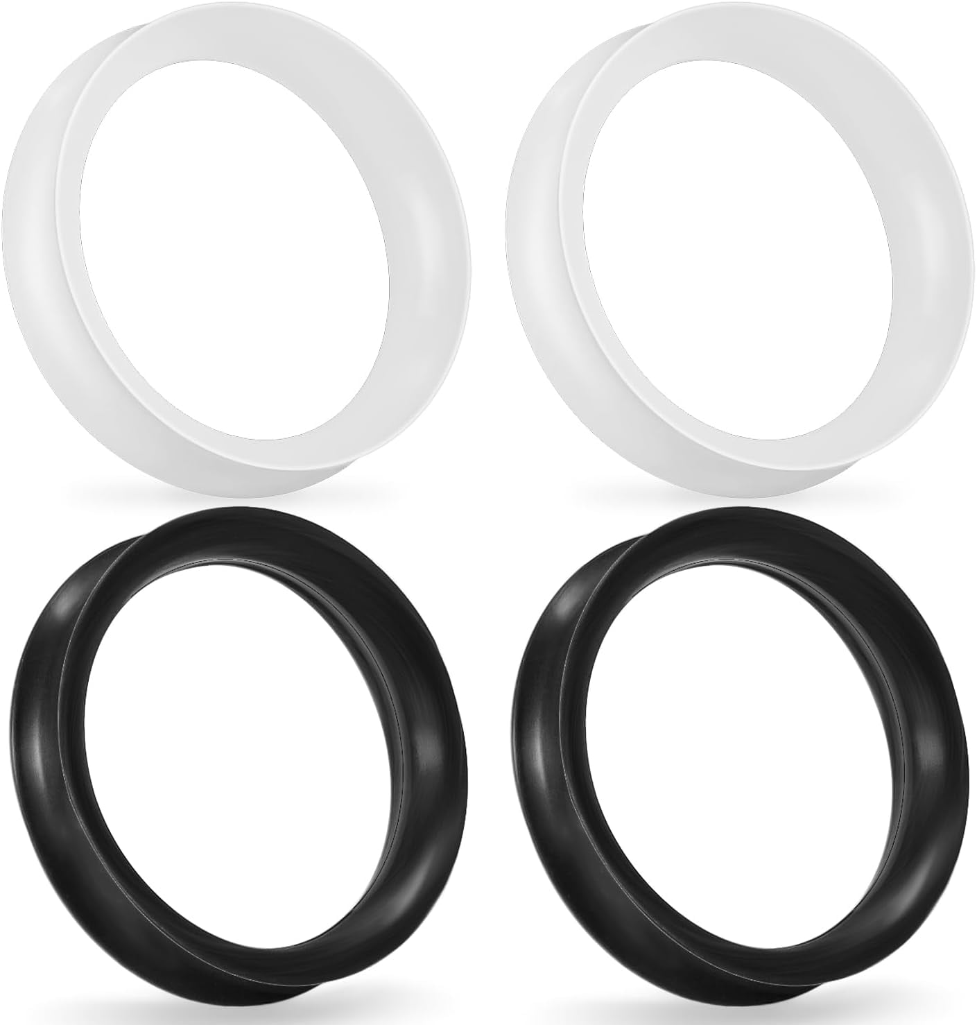 10G-50Mm Thin Silicone Gauges For Ear Flexible Double Flare Gauges ...