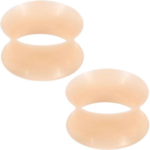 10G-50mm Extra Soft Silicone Gauges for Ears Flexible Ear Skin Tunnels ...