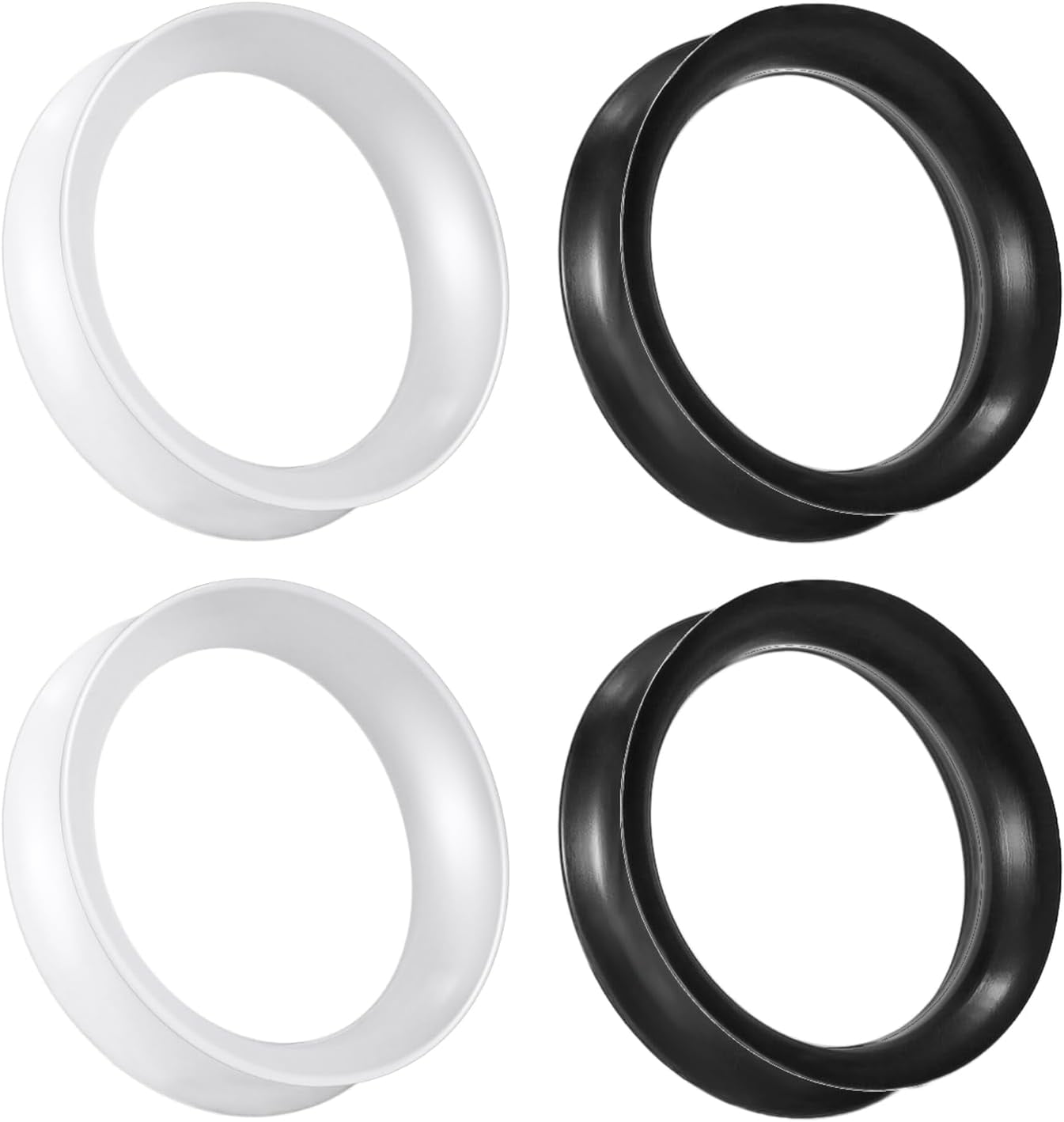 10G-50mm Silicone Ear Fine Gauges Double Flare Tunnels Earrings ...